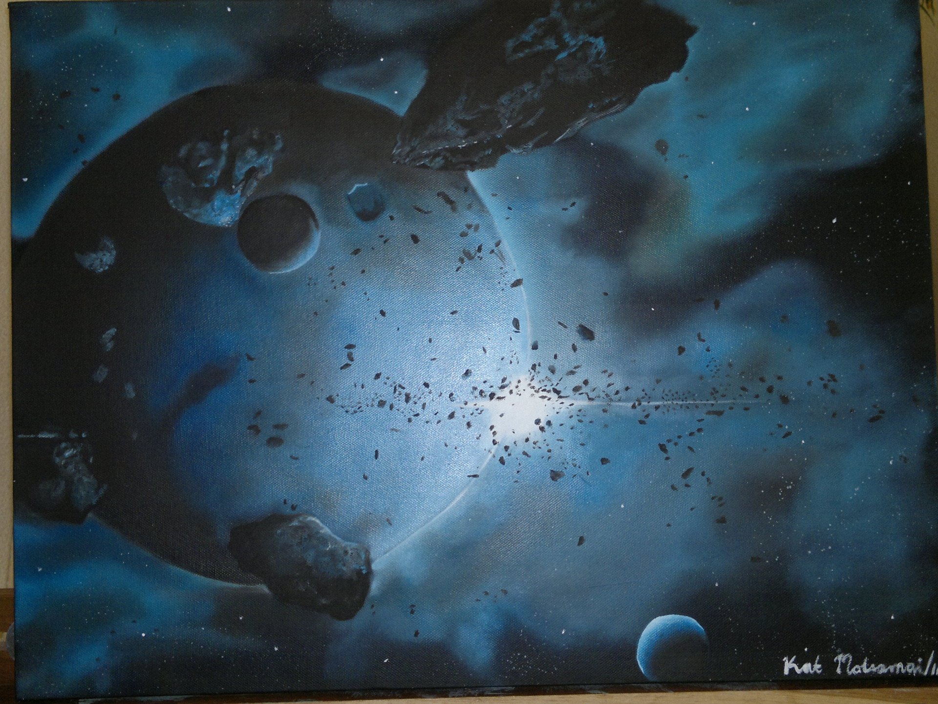 Galactic Painting by Kat Motsamai - Jose Art Gallery