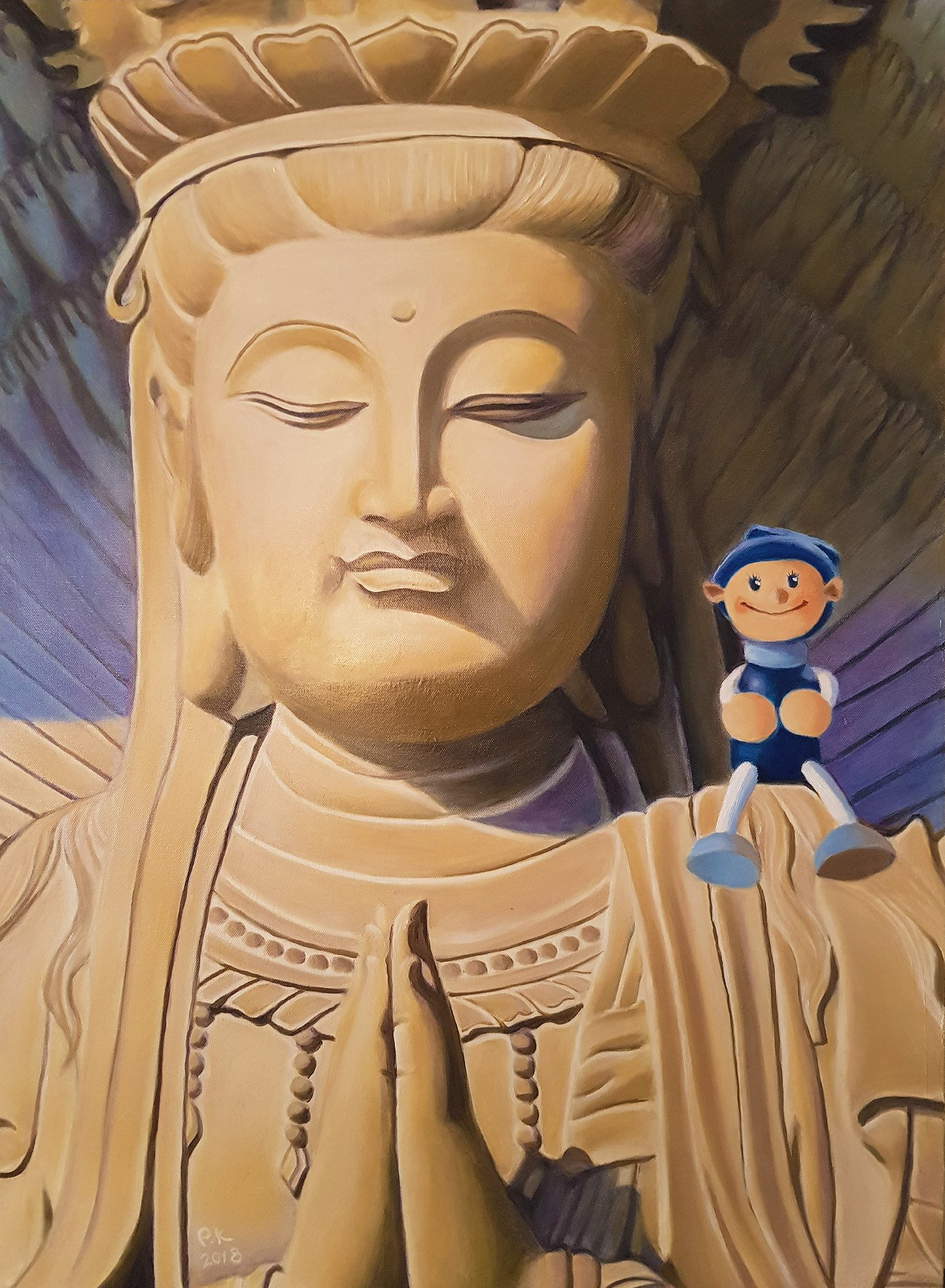 I Wish - Avalokiteshvara - Elf Painting by Pei-Kang Hsu