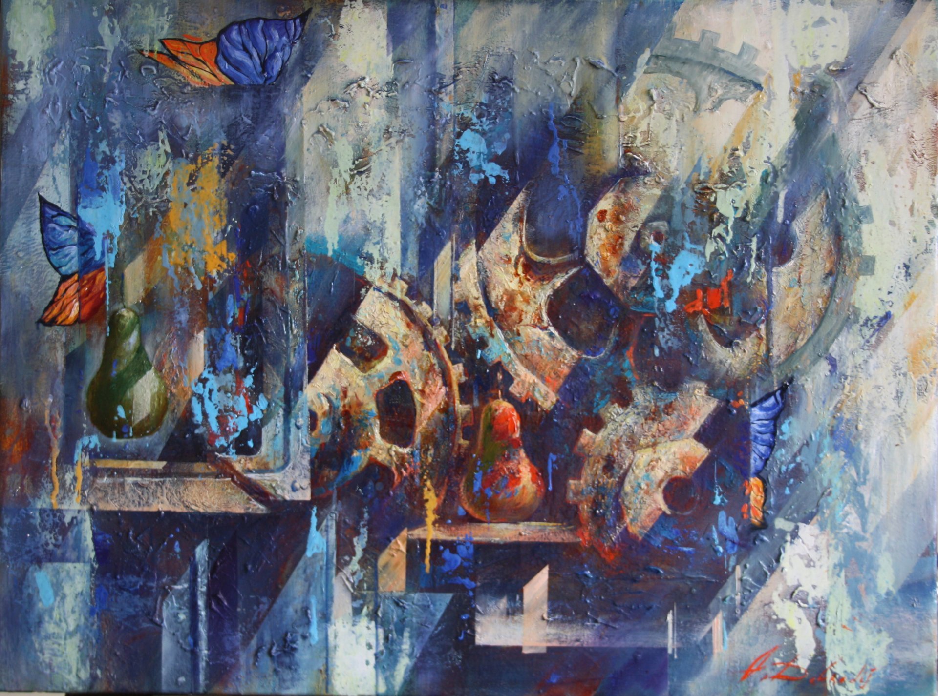 Pear motif Painting by Dobrodiy Alexandr - Jose Art Gallery