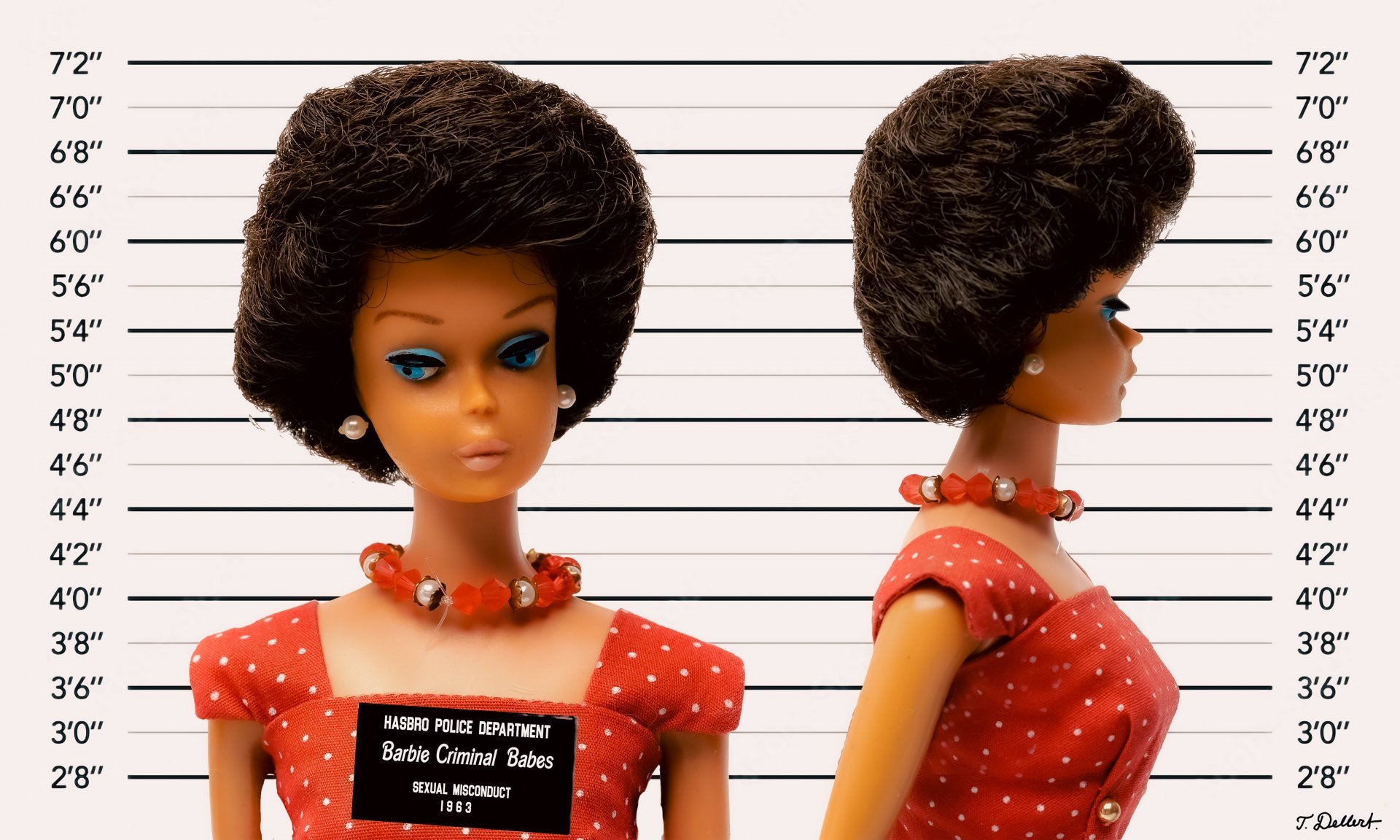 Barbie MugShot 1 Painting by Thomas Dellert