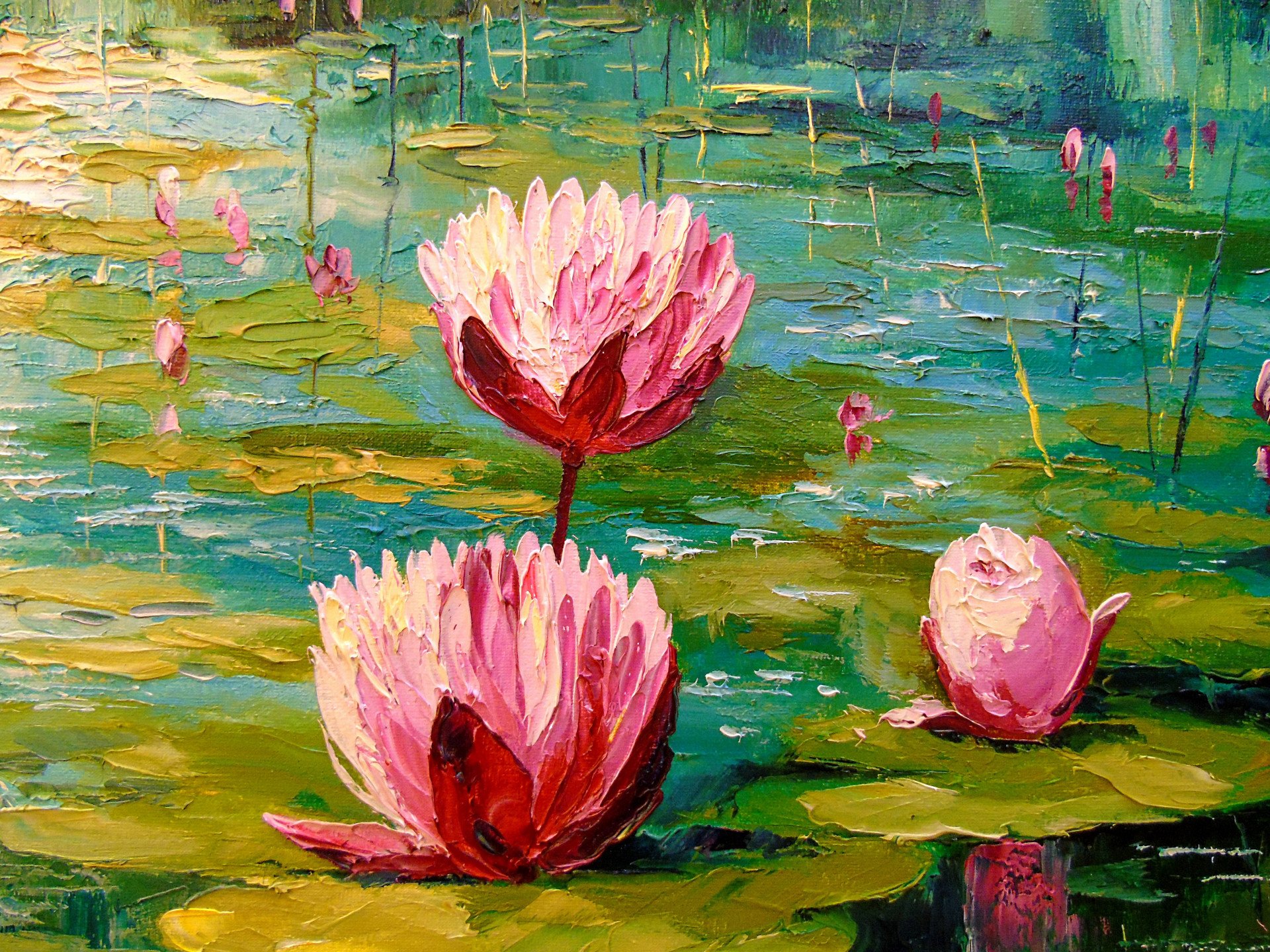 Lilies Painting by Olha Darchuk - Jose Art Gallery