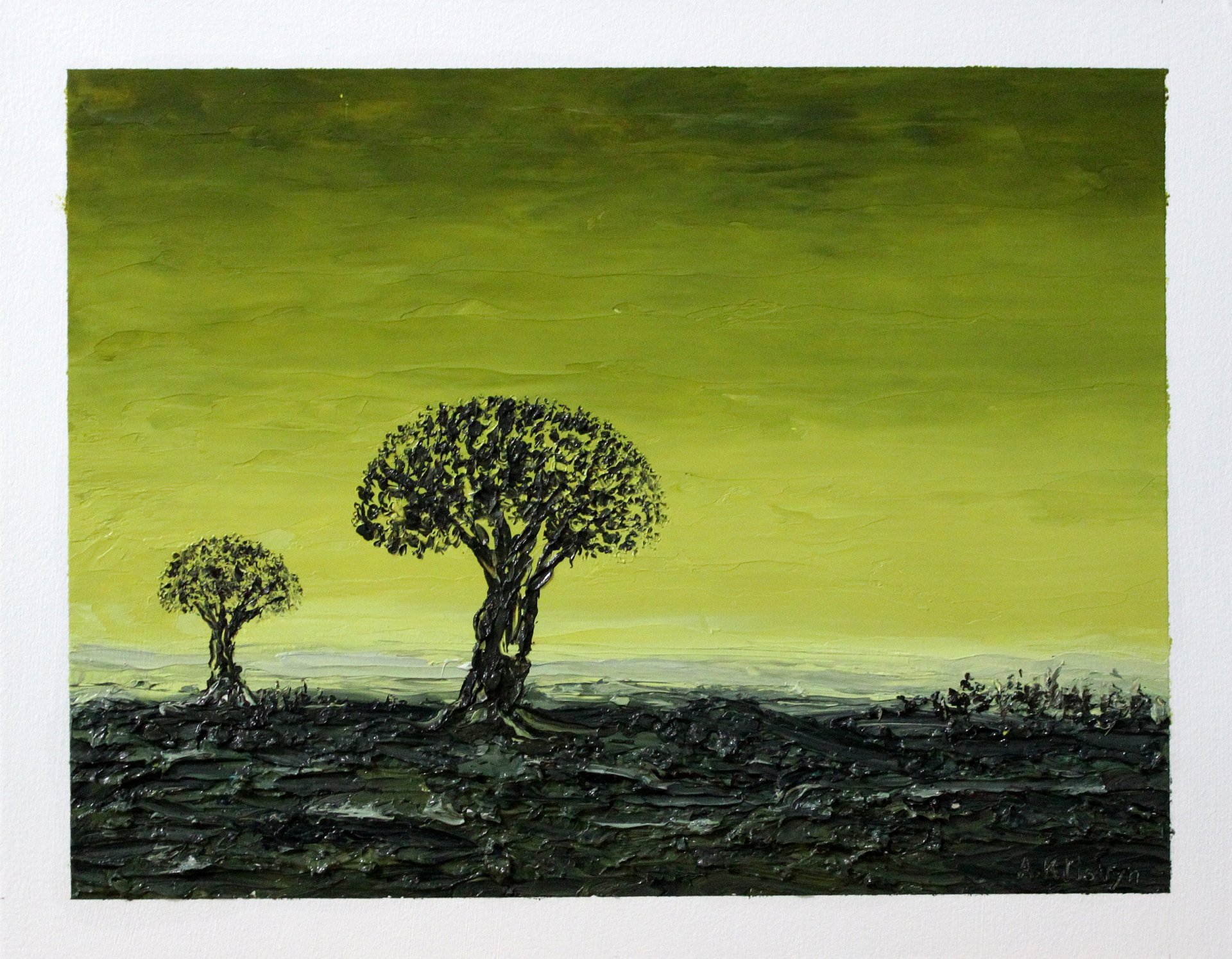 Olive Dawn Painting by Andriy Klishyn - Jose Art Gallery