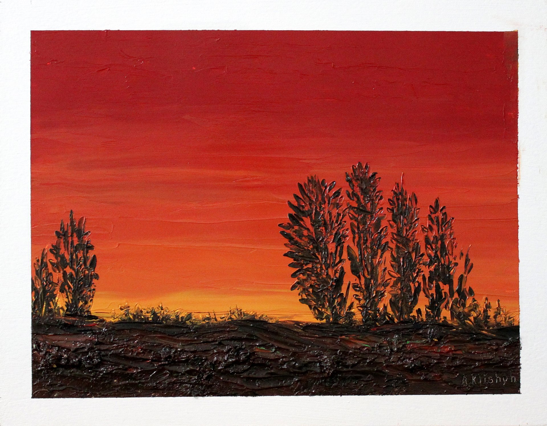 Terracotta Dawn Painting by Andriy Klishyn