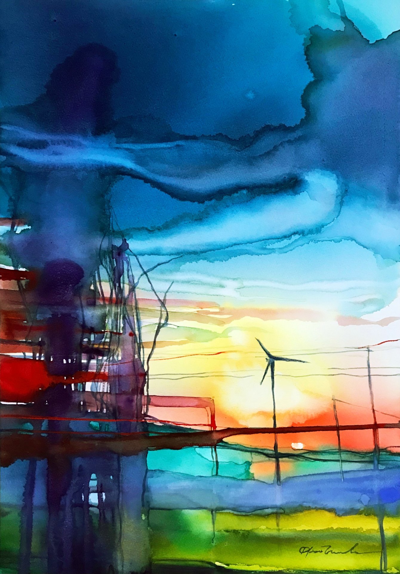 Decline Energy: New Path Painting by Olena Drobyshewa