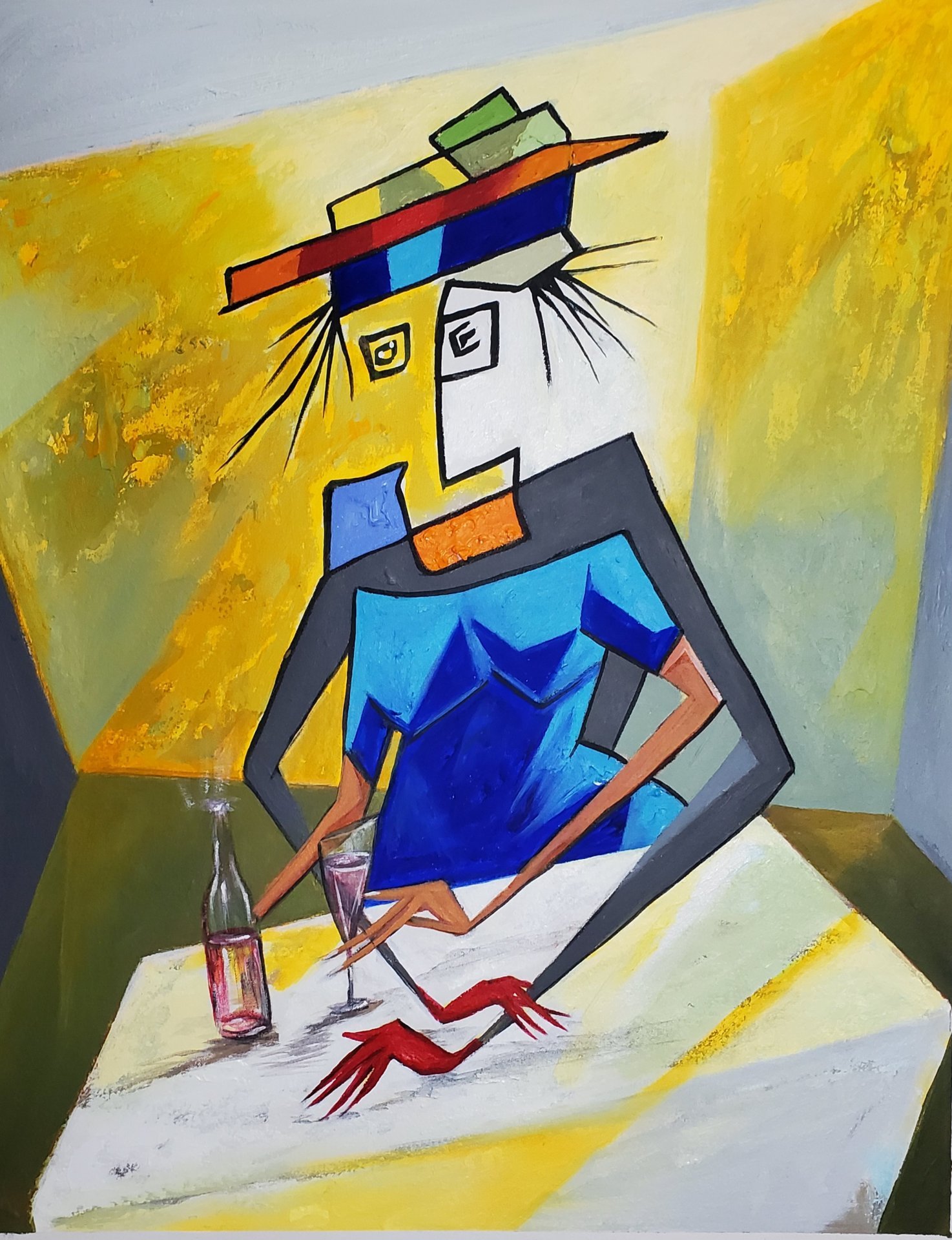 Two hand and smile Painting by Ndak Fall - Jose Art Gallery