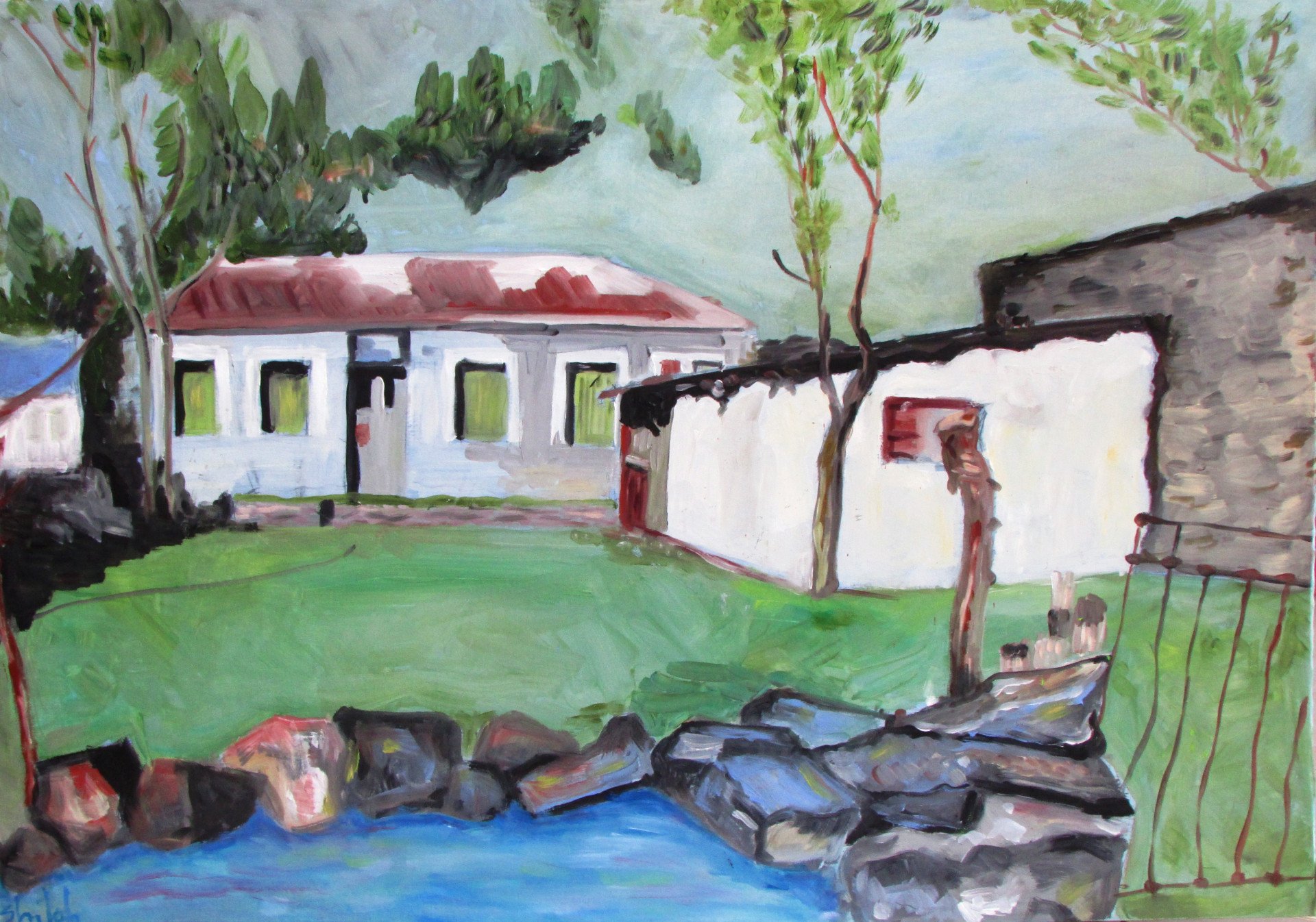 Georgia farm house Painting by Dan Shiloh - Jose Art Gallery