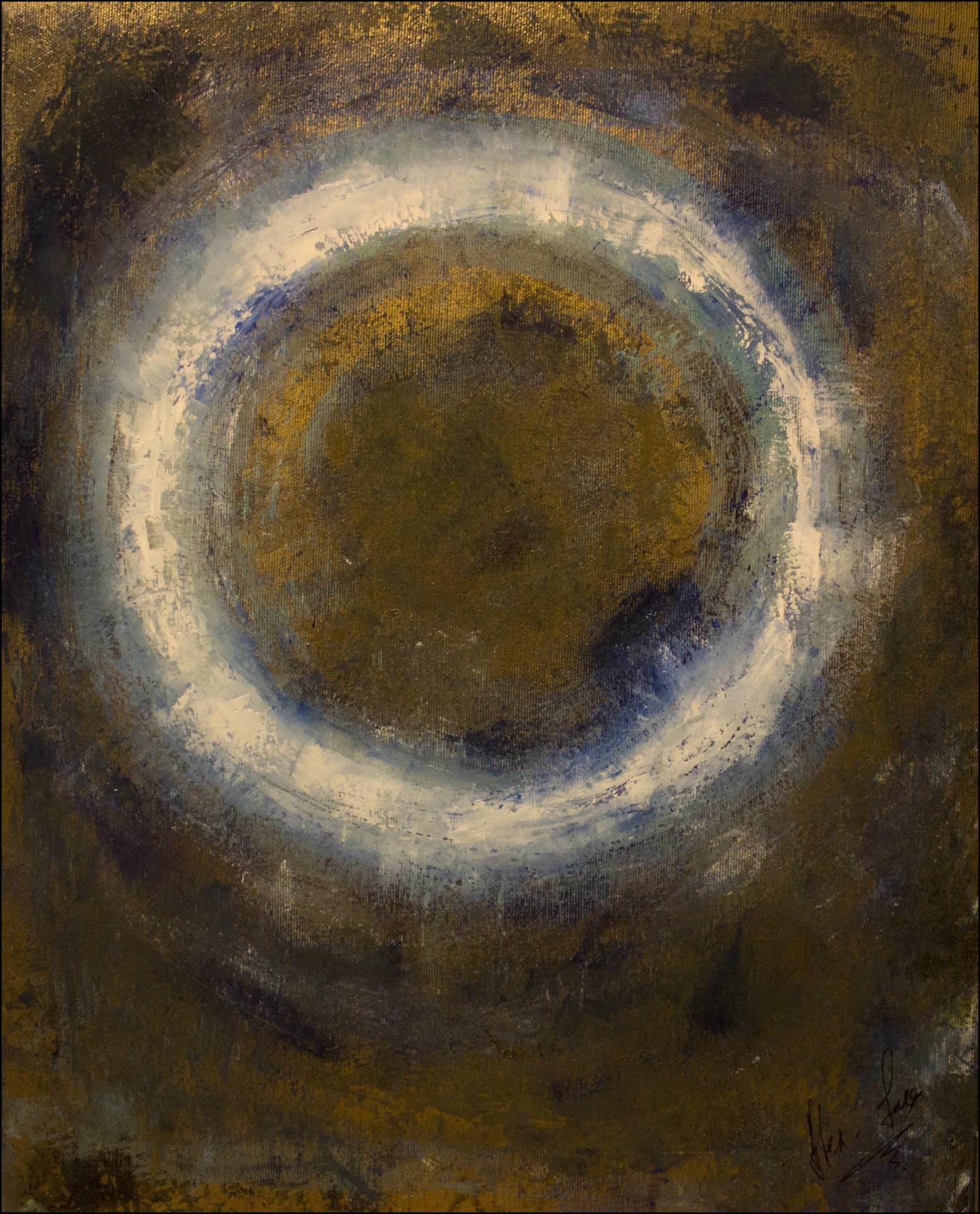 Enso on a Golden Background Painting by Alex Givka