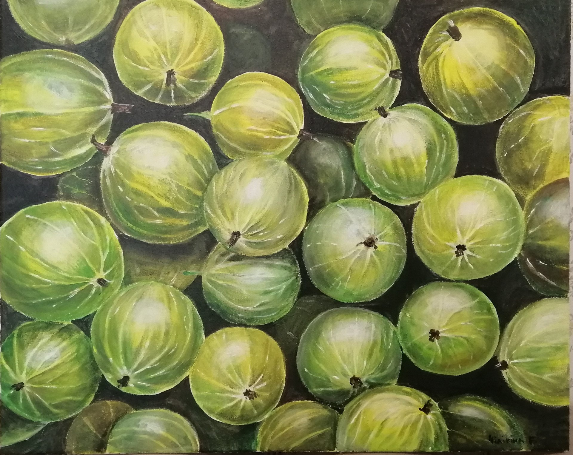 Gooseberry Painting by Bogdana Chilikina - Jose Art Gallery