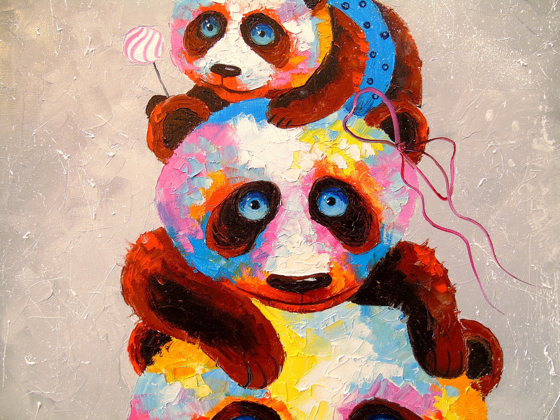 Panda family Painting by Olha Darchuk - Jose Art Gallery