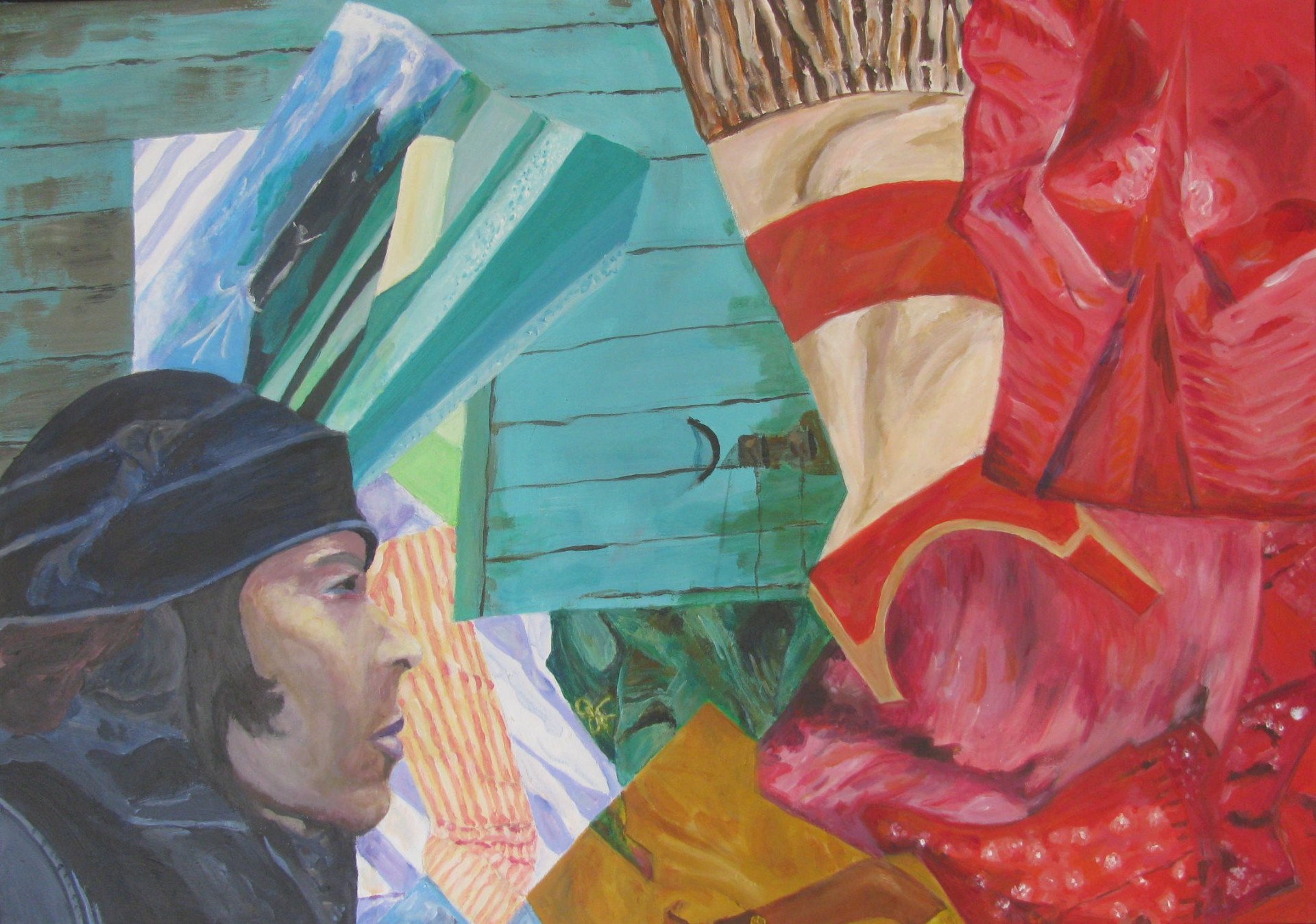 Collage portrait Painting by Dan Shiloh - Jose Art Gallery
