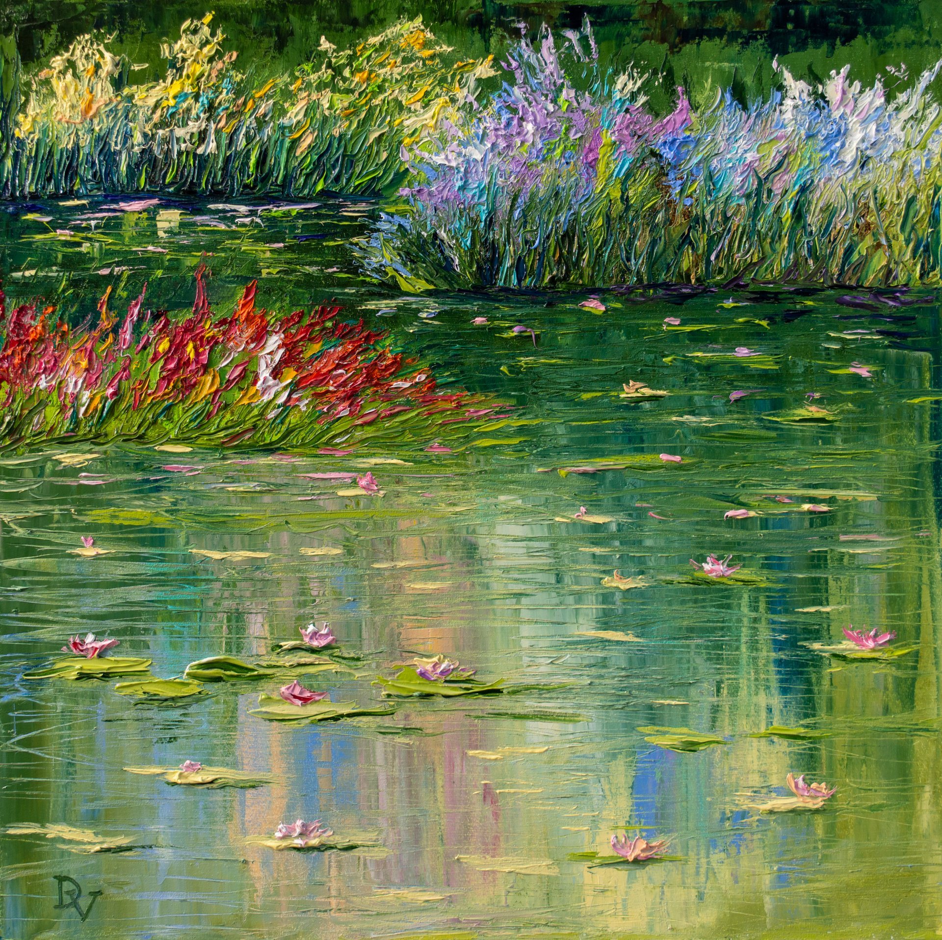 Summer pond Painting by Vladyslav Durniev - Jose Art Gallery