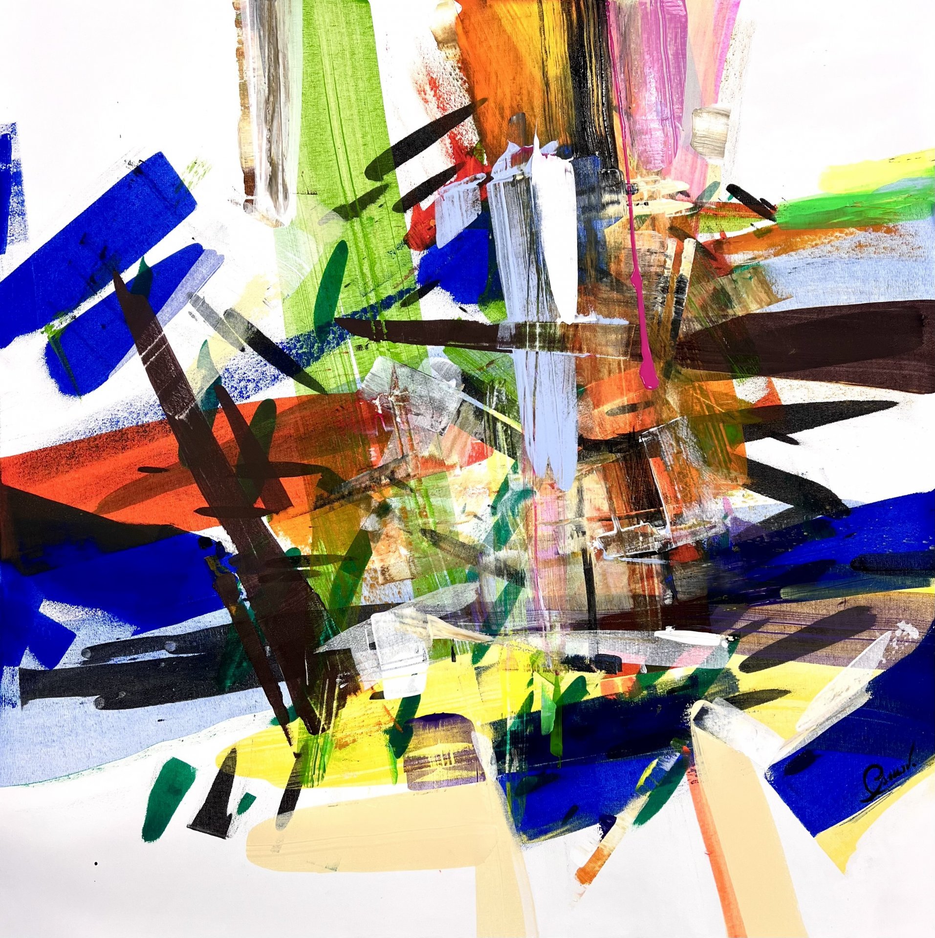 Sharp edges Painting by Maria Esmar - Jose Art Gallery