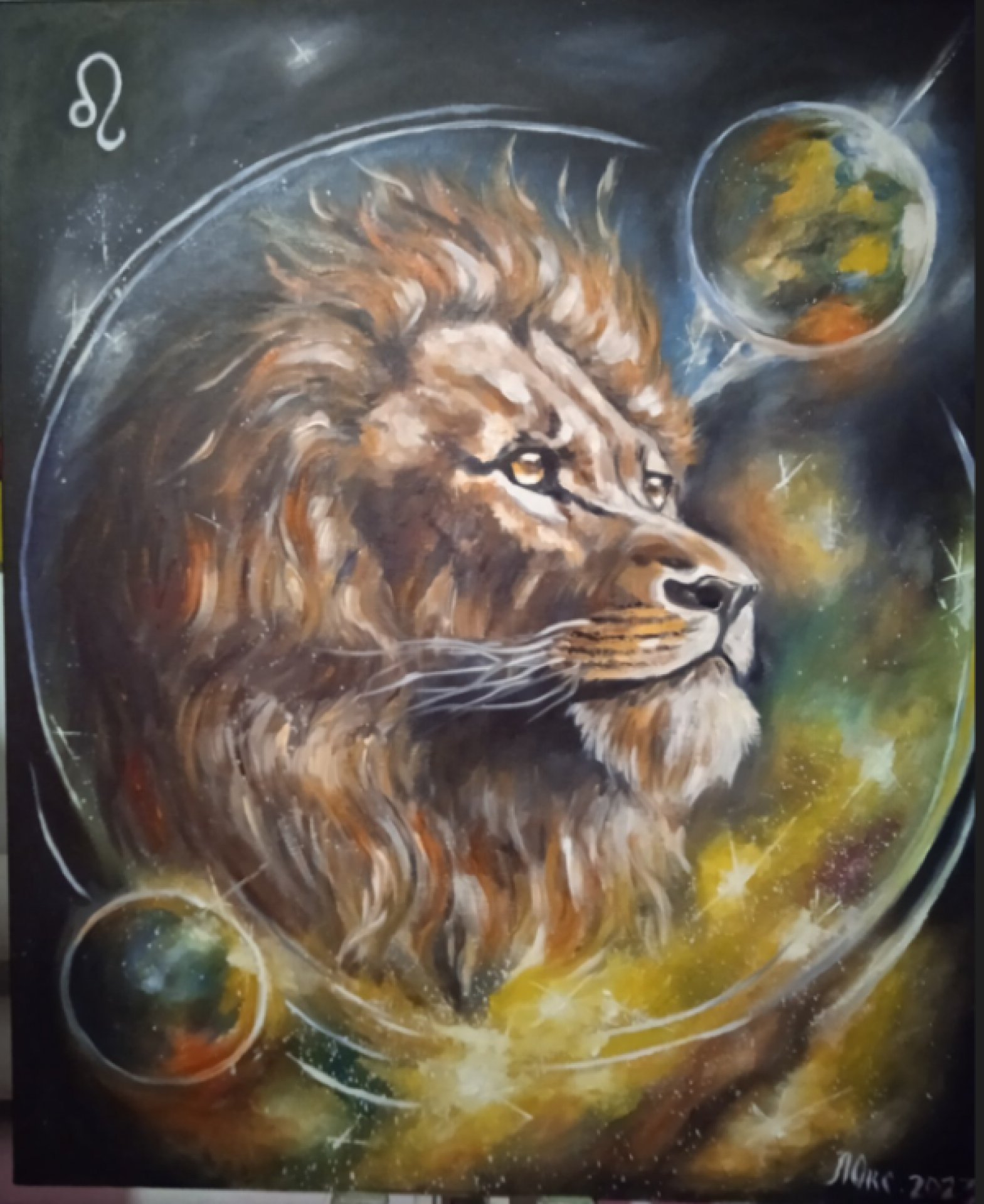 A lion Painting by Oksana Litovkina - Jose Art Gallery