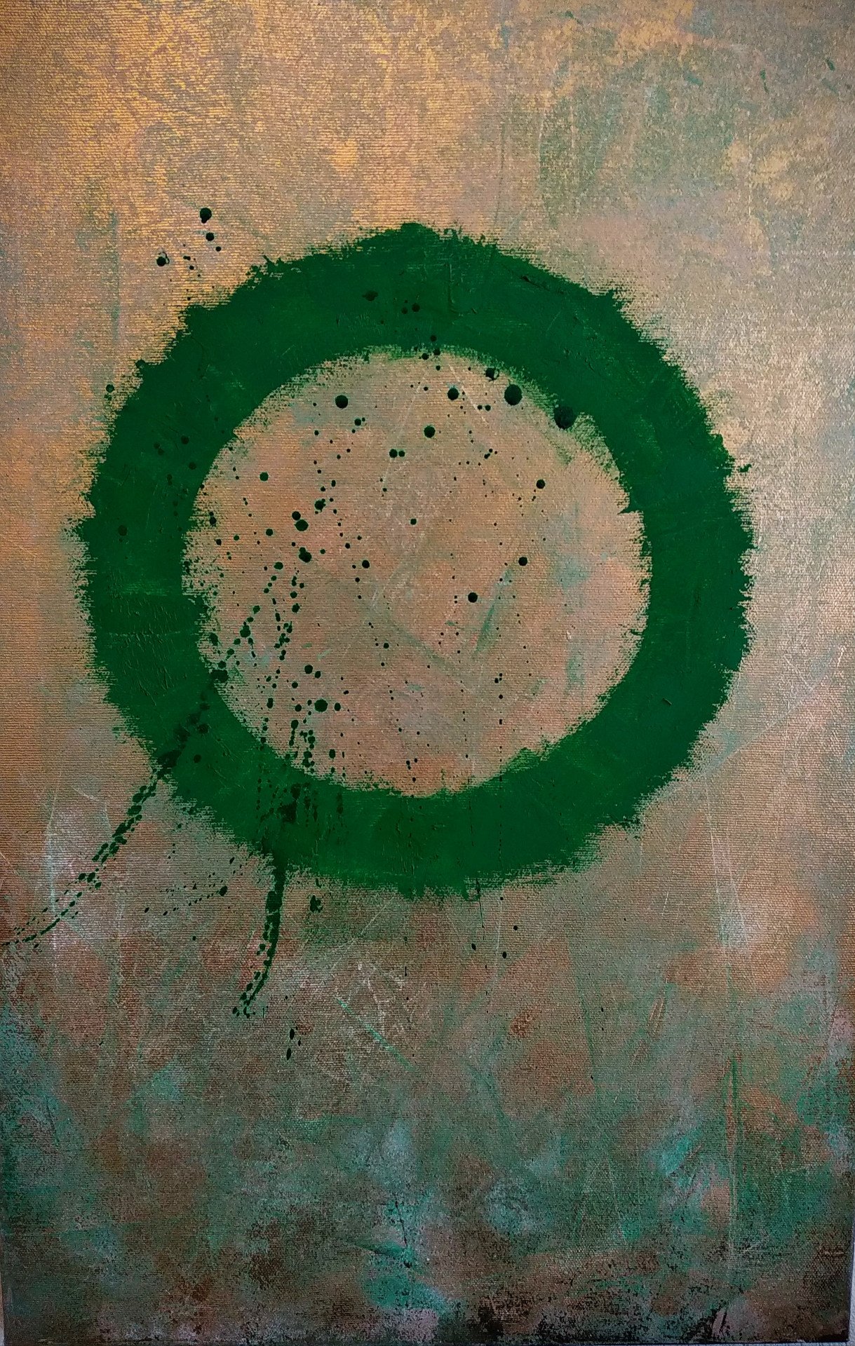 Green Enso Painting by Alex Givka - Jose Art Gallery