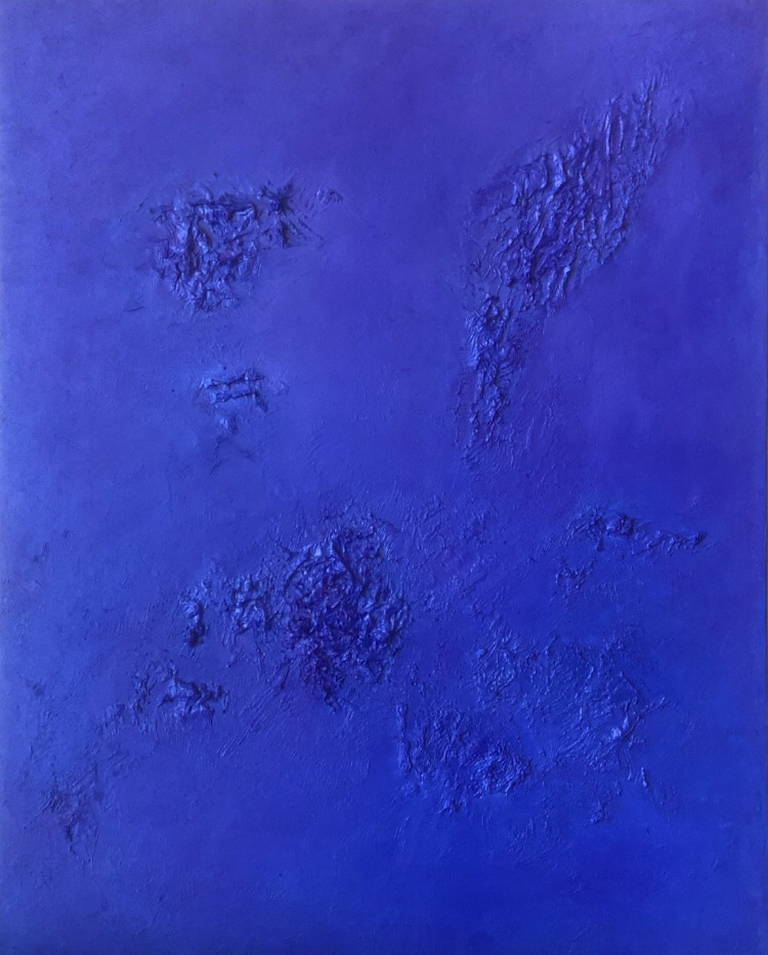 Simple Blue Painting by Marina Gorbachova - Jose Art Gallery