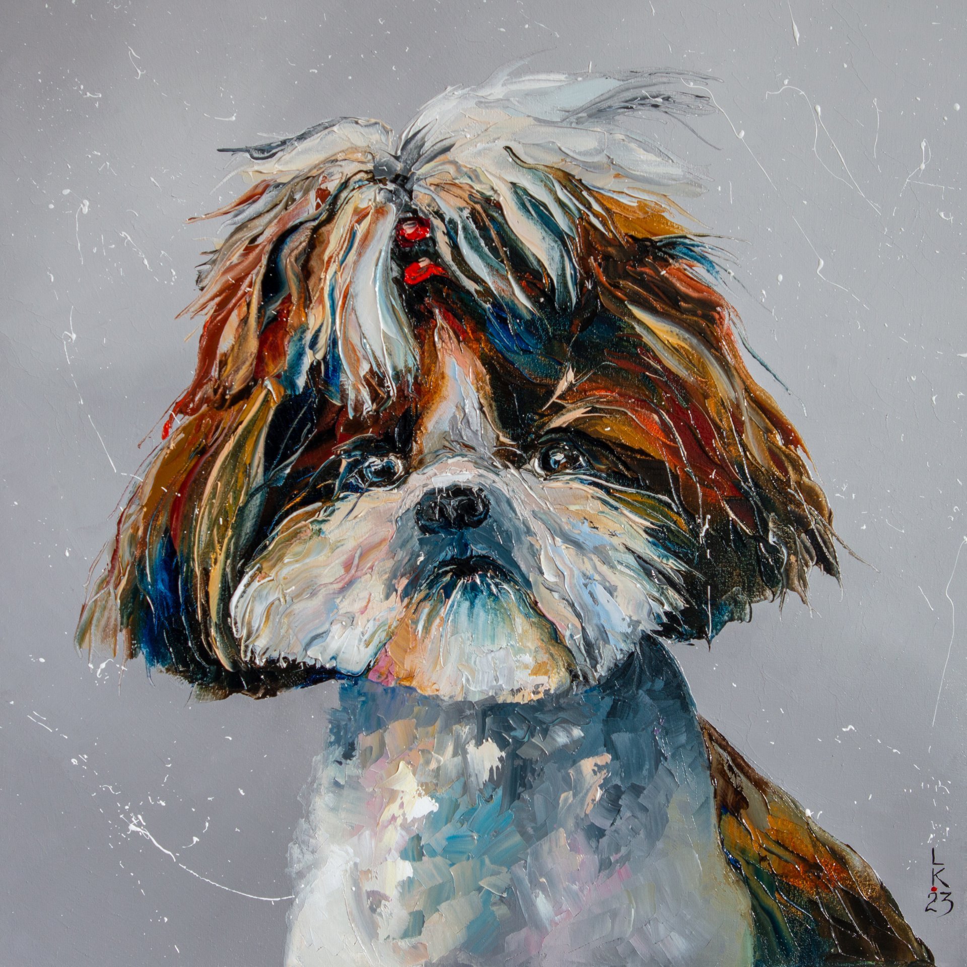 Shih Tzu Painting by Liubov Kuptsova - Jose Art Gallery
