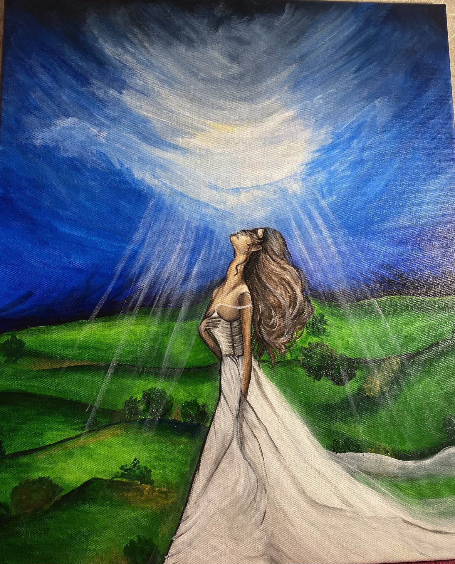 Breath of fresh air Painting by Elizaveta Denisova