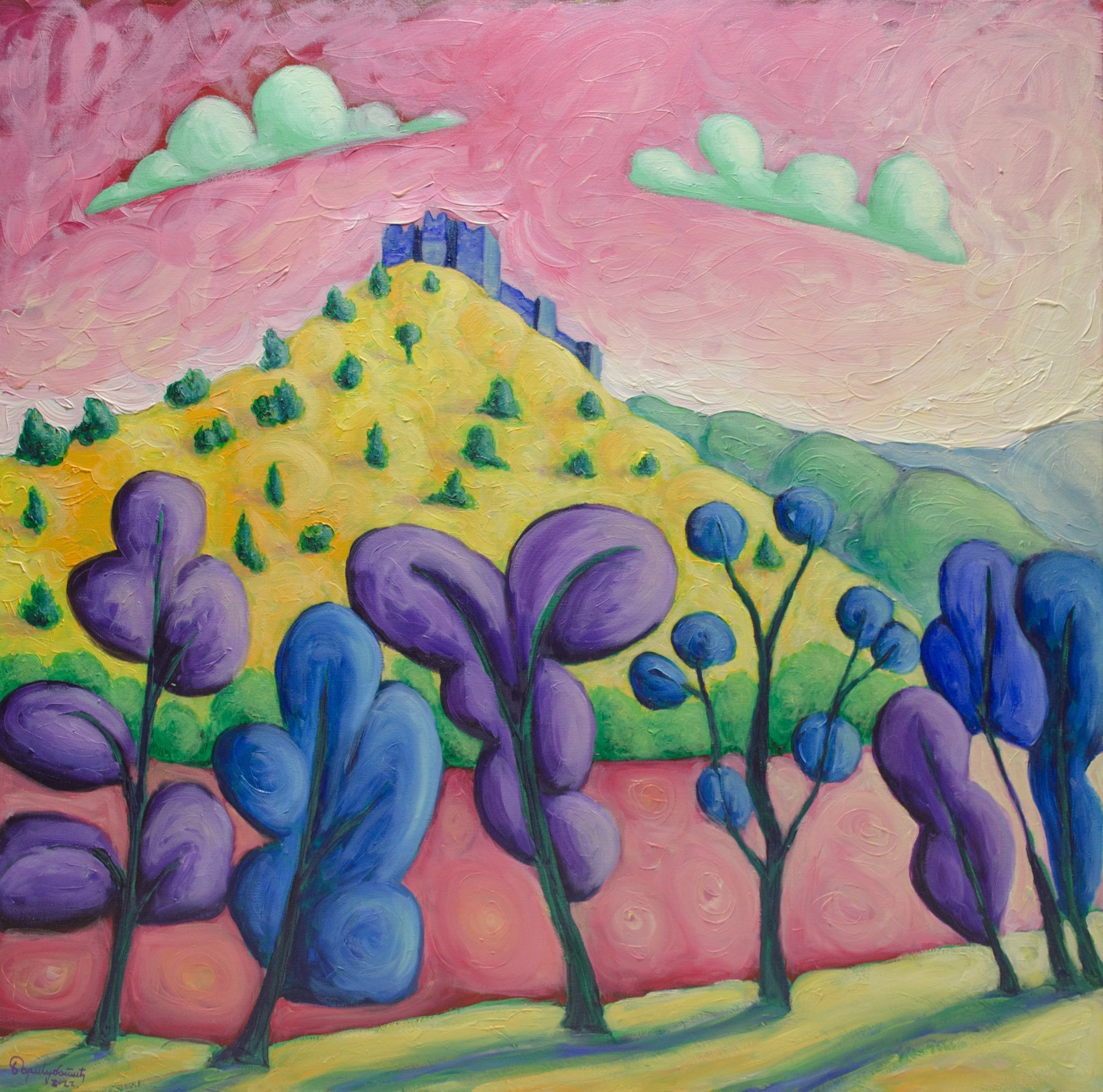 Ibar Valley Painting by Boris Subotic - Jose Art Gallery