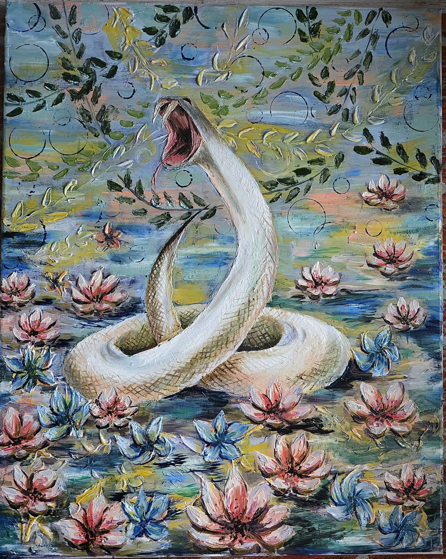 Snake Painting by M lizz - Jose Art Gallery