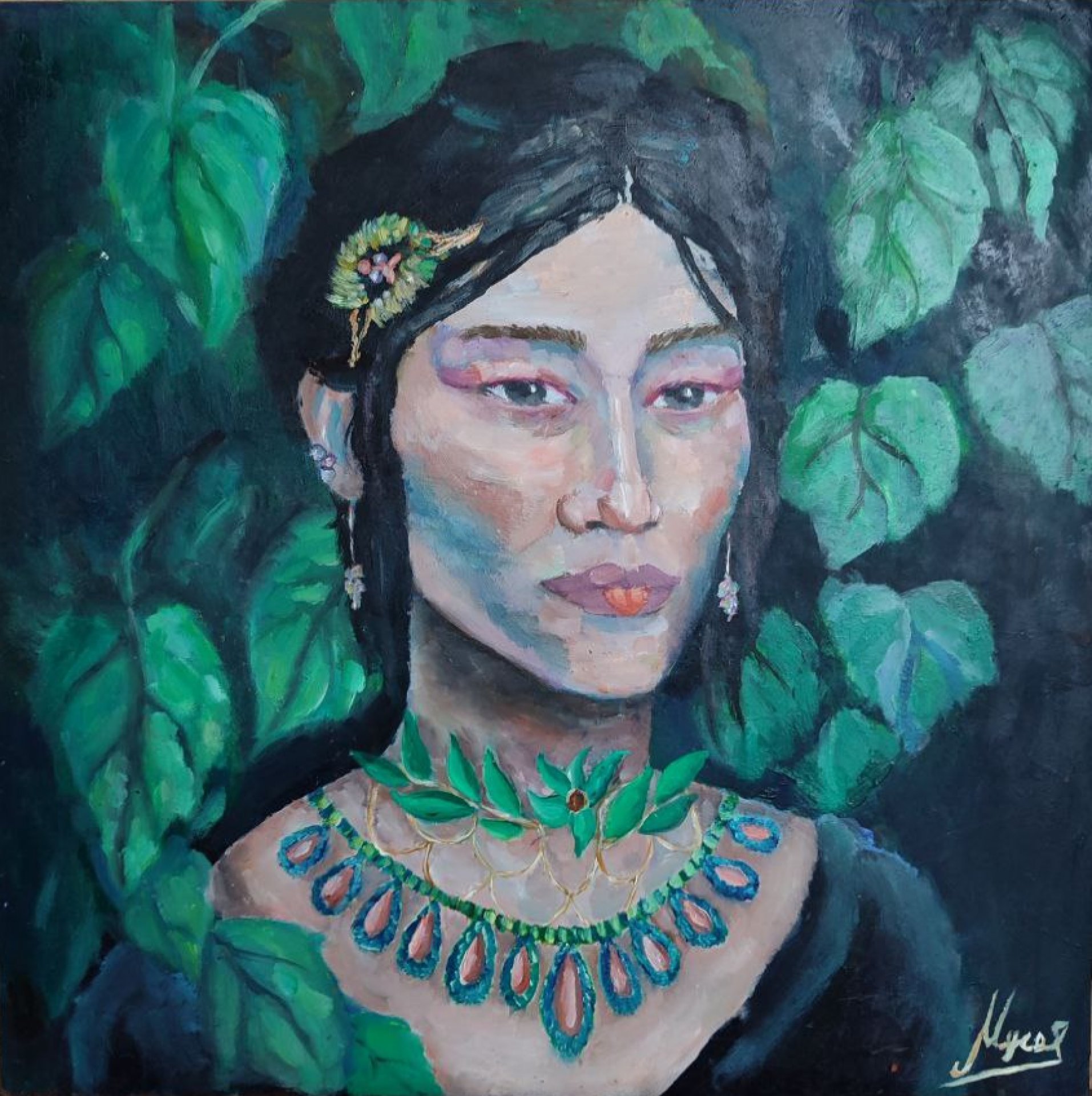 Amongst Trees: Intimate Portraiture Painting by Jevgeniy Musatenko