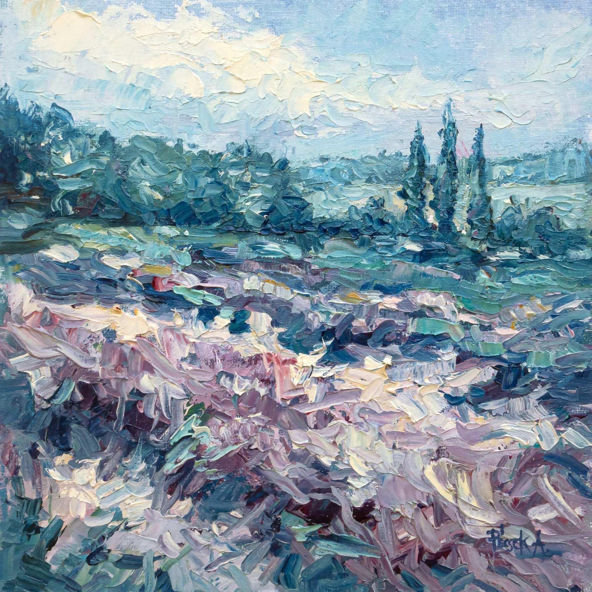 Provence Lavender Fields Drawing - Adrienn Pécsek