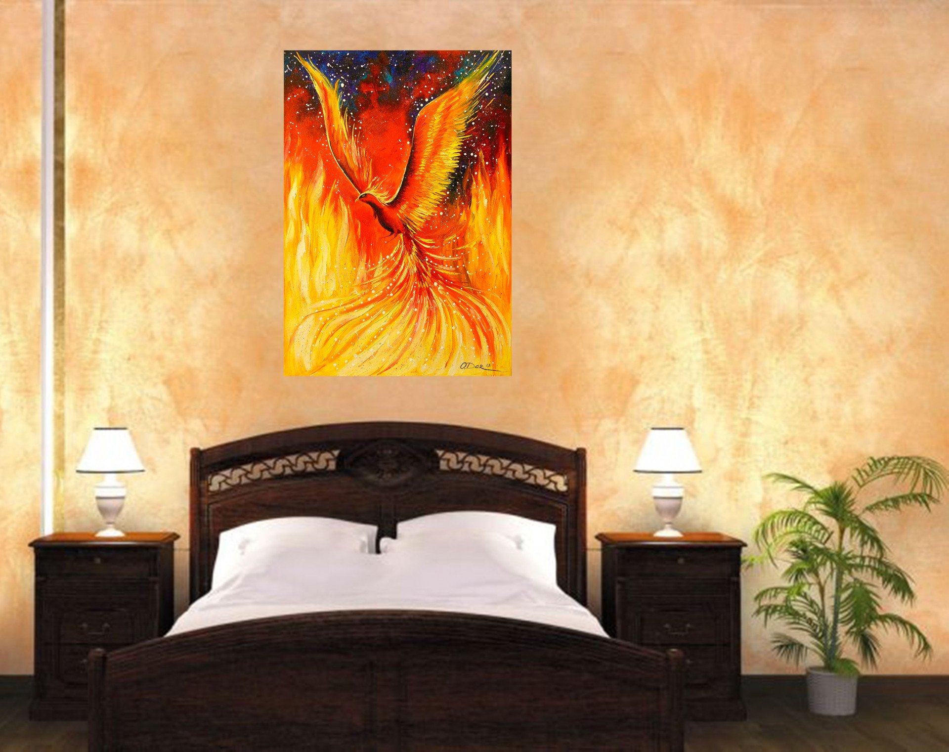 Painting "Phoenix" | Artist Olha Darchuk | Jose Art Gallery
