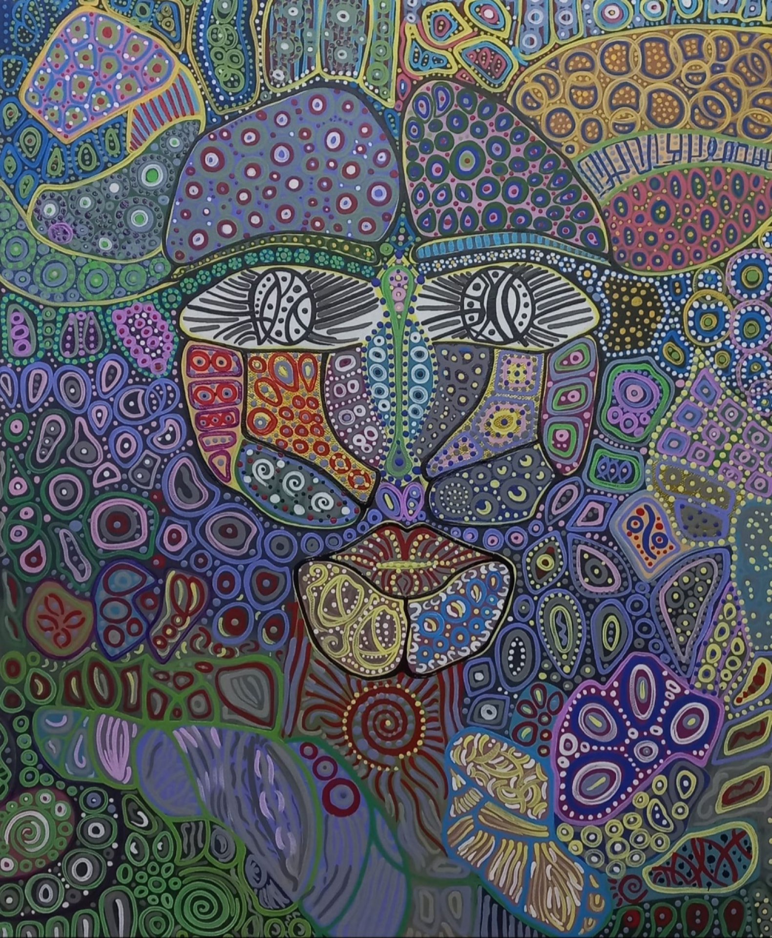 November Face: Floral Echoes Painting by Gaya Renée Green