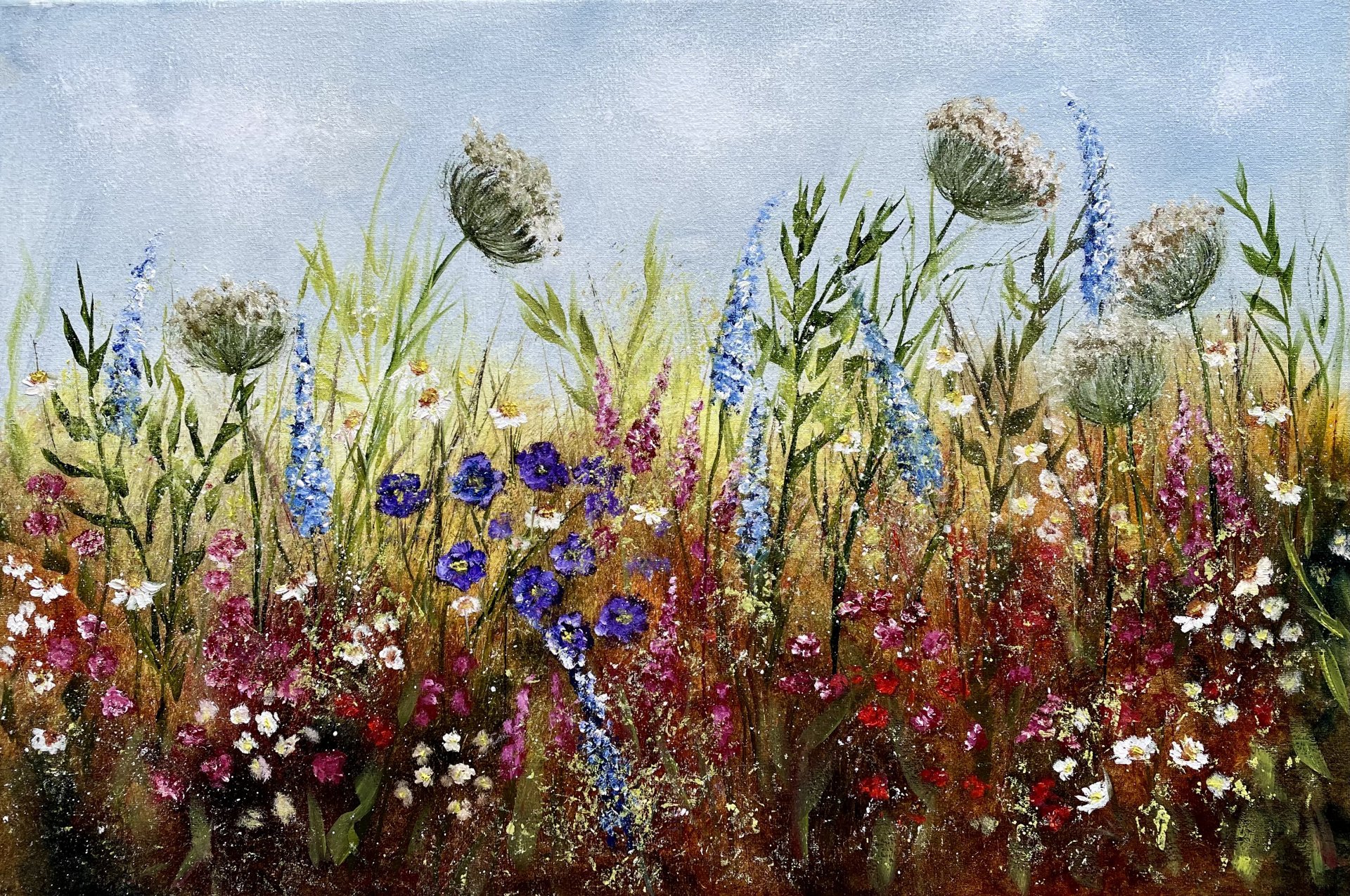 Wildflower Essence of Summer Painting by Tanja Frost