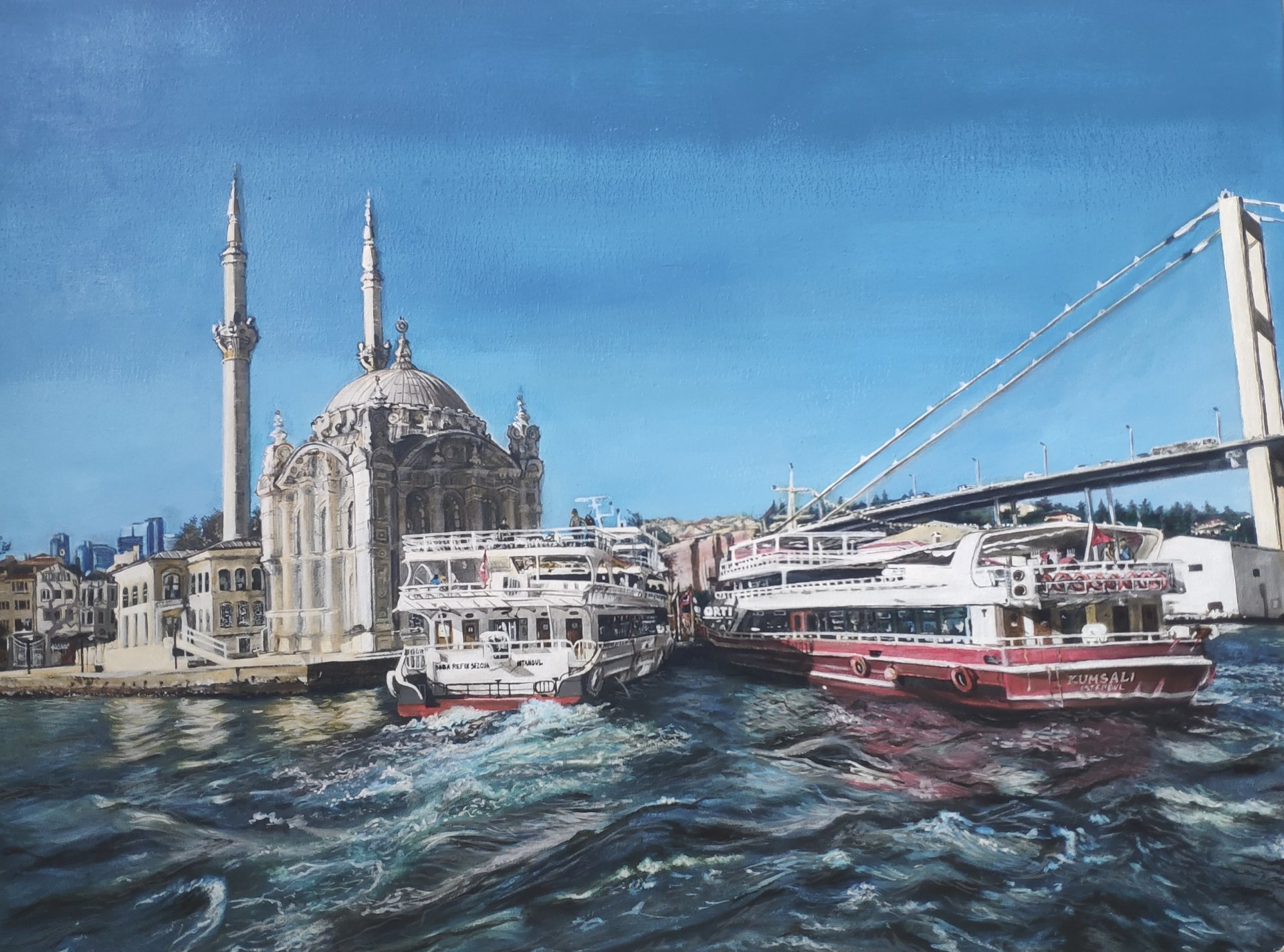 The monumental glow of Istanbul Painting by Olga Serebryanskaya