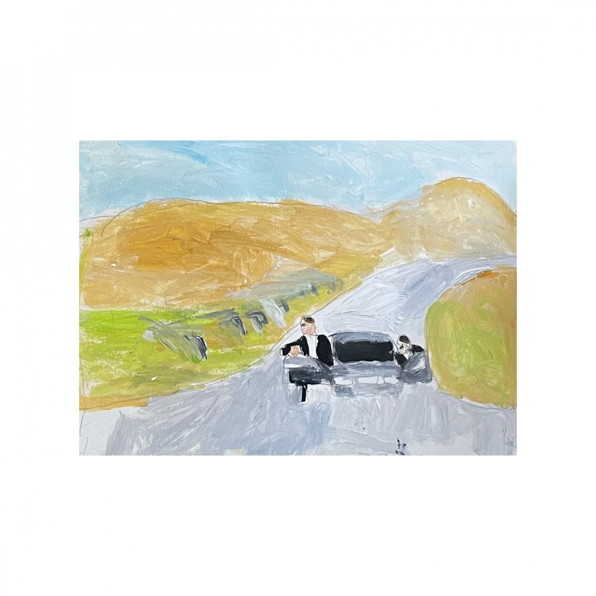 The Highway Painting by Irfan Ajvazi - Jose Art Gallery