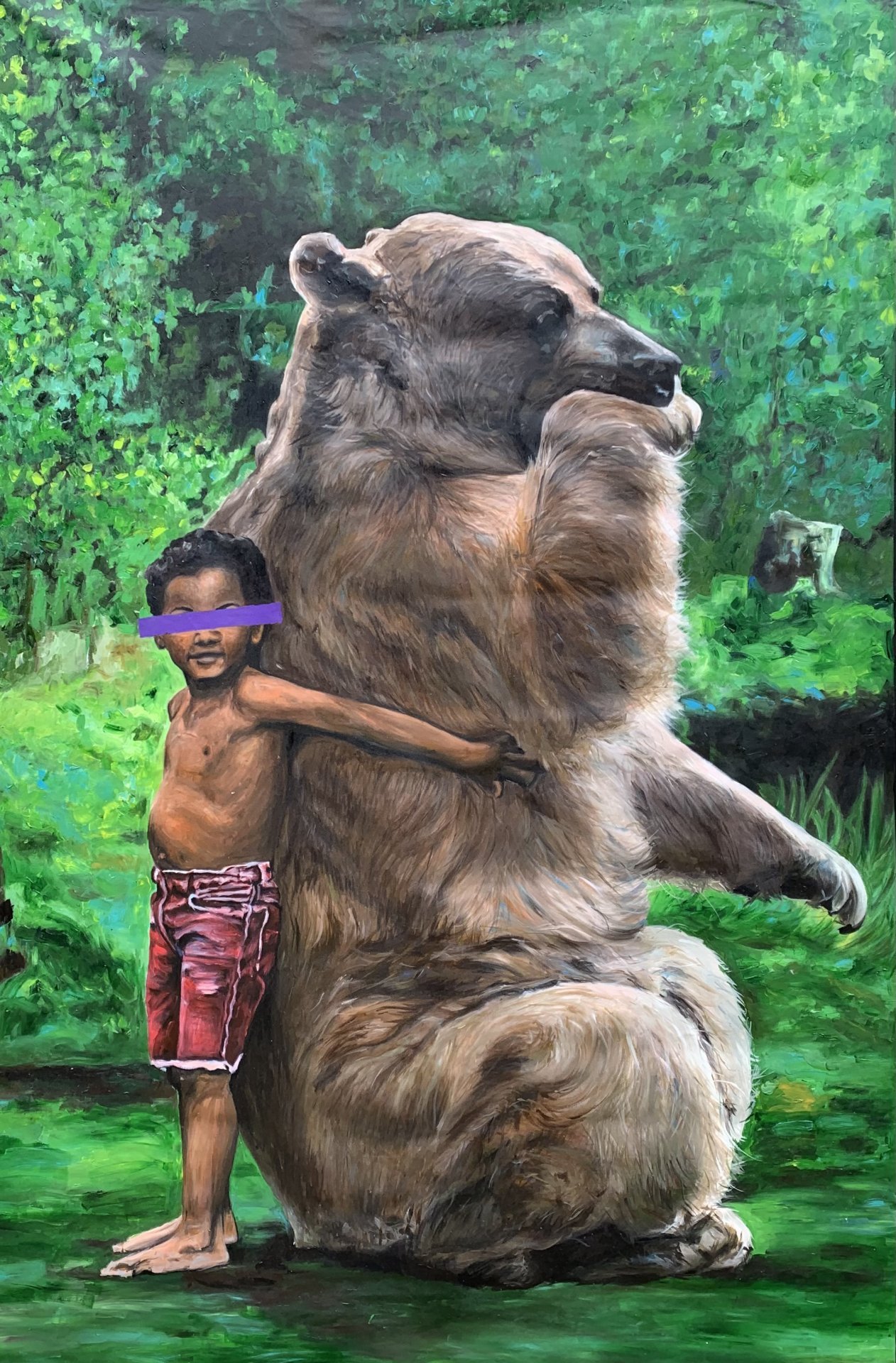 Embracing the fear Painting by Muritadoh Azeez