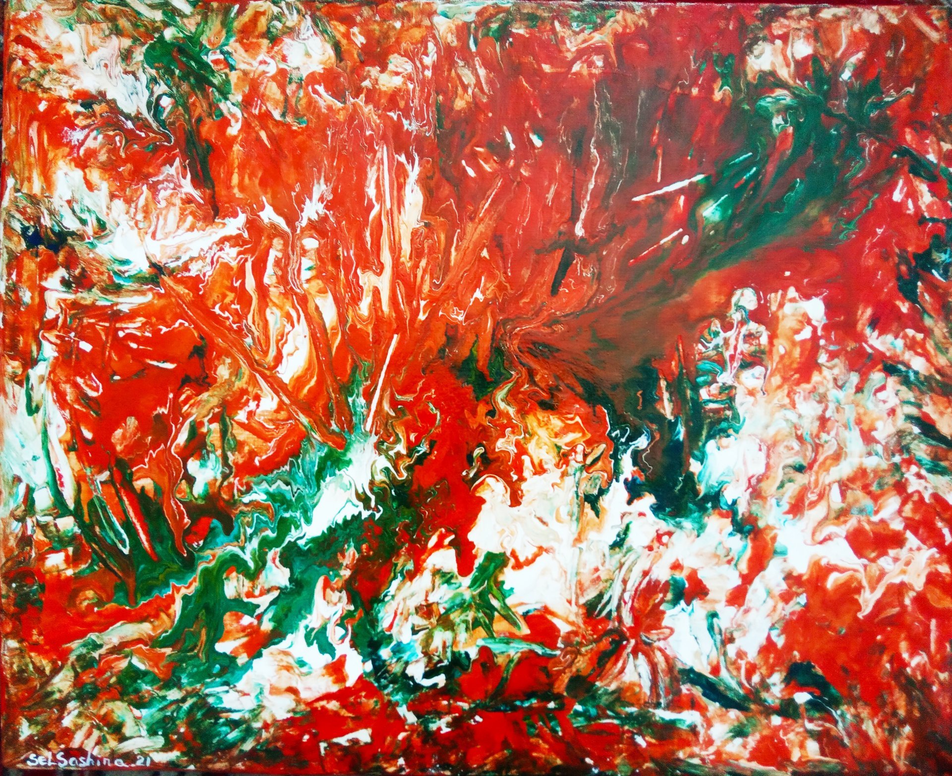 ORANGE FRESH Painting by Selena Sashina - Jose Art Gallery