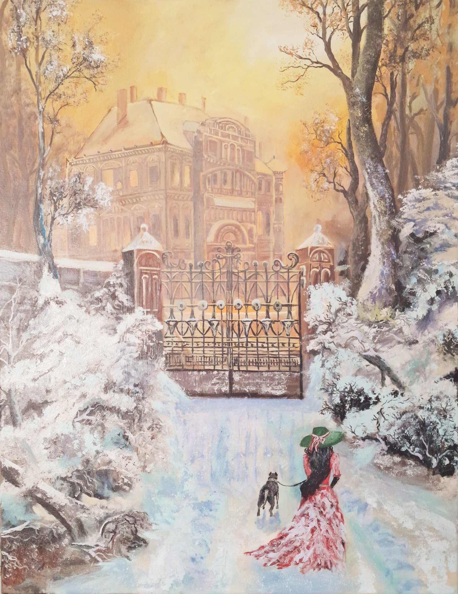 Oil painting Shadows of the past Painting by Anton Zapotochny(Dovzhenko)