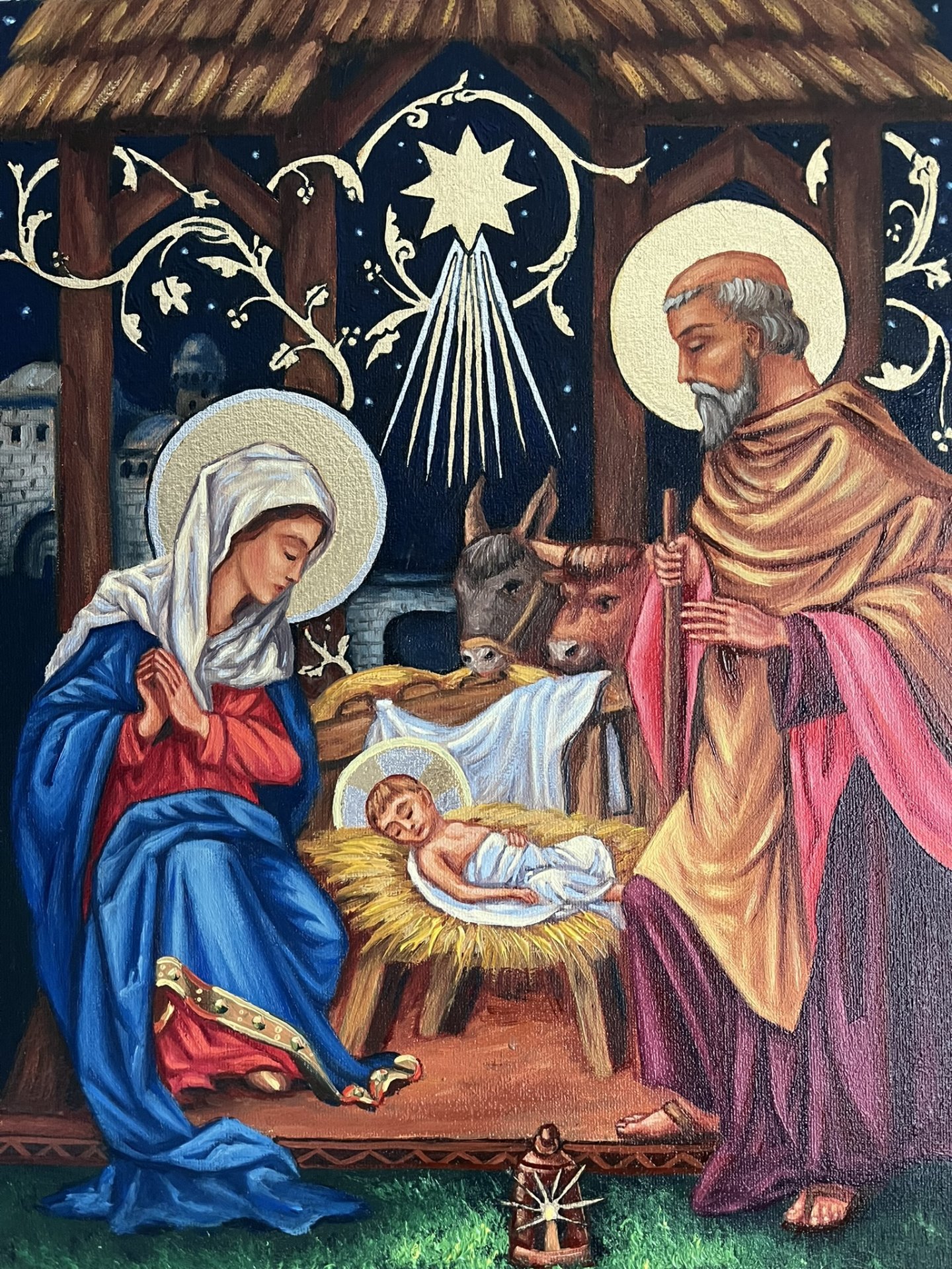 Light of Holy Night Painting by Stepan Ribkevich