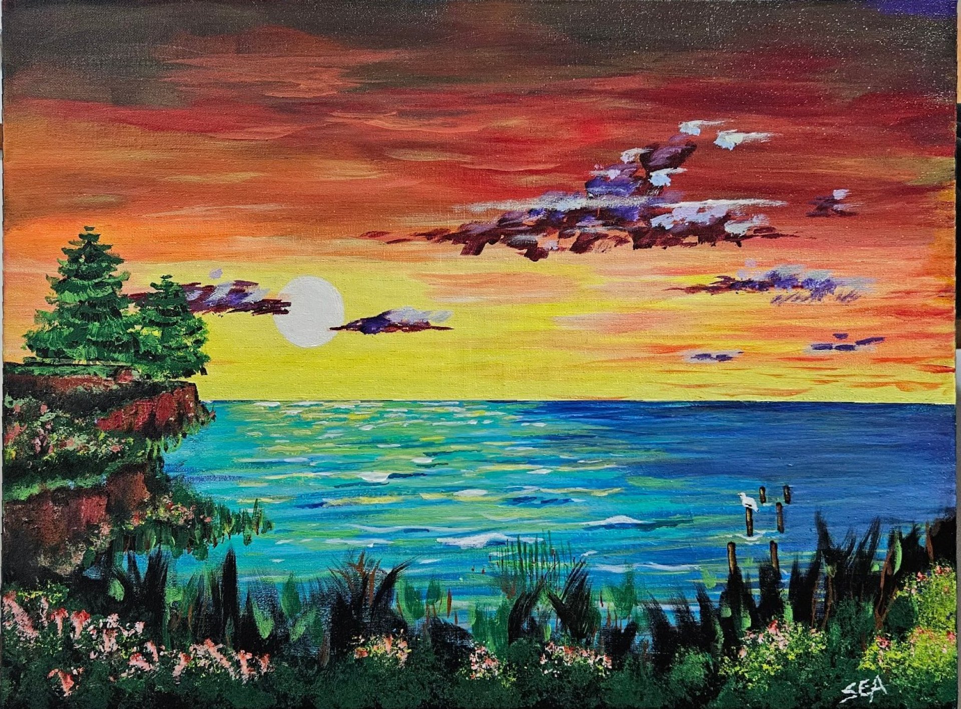 Stormy Coastline Escape Painting by Steve - Jose Art Gallery