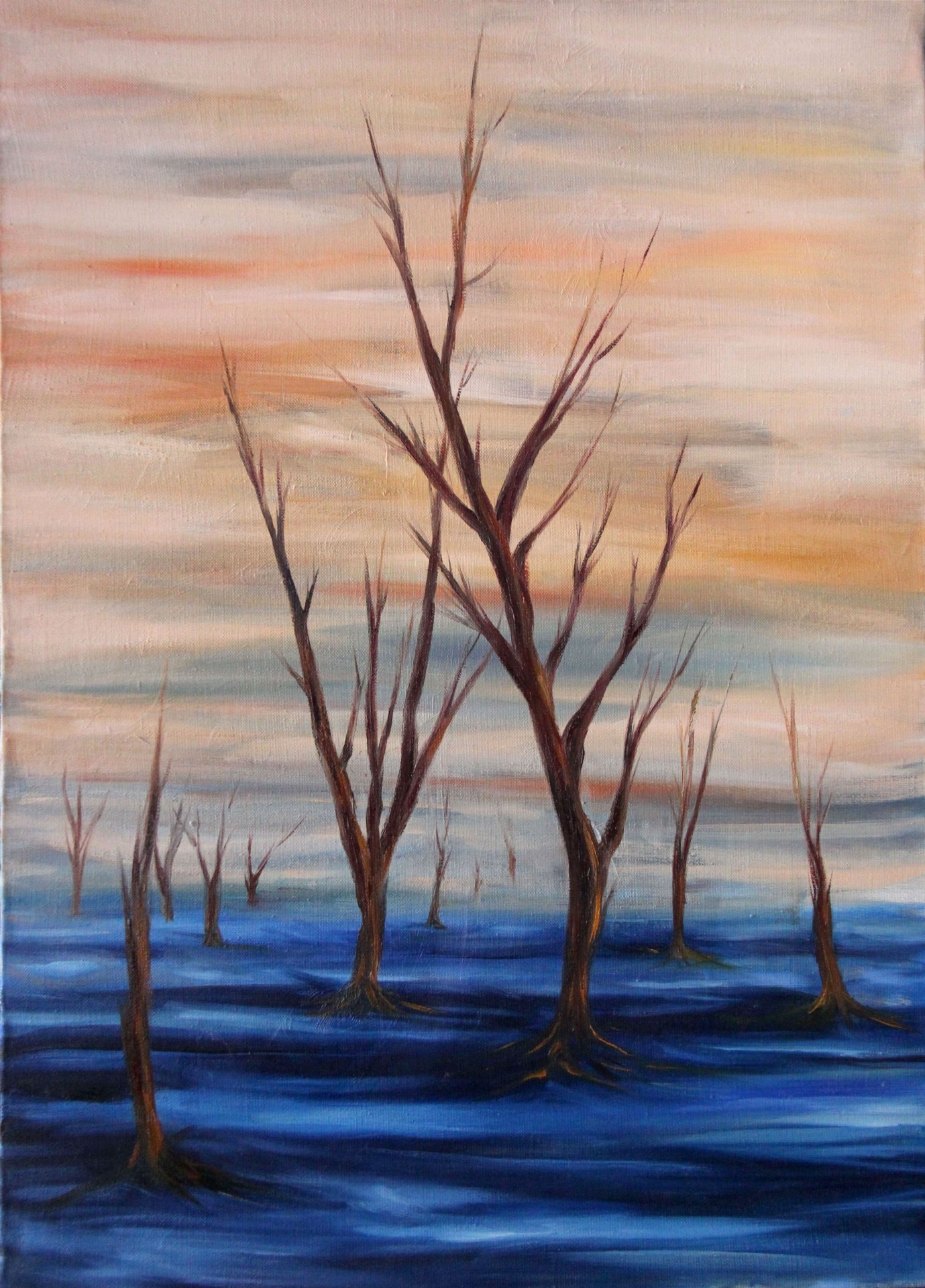 Blue Field Painting by Vahe Hakobyan - Jose Art Gallery