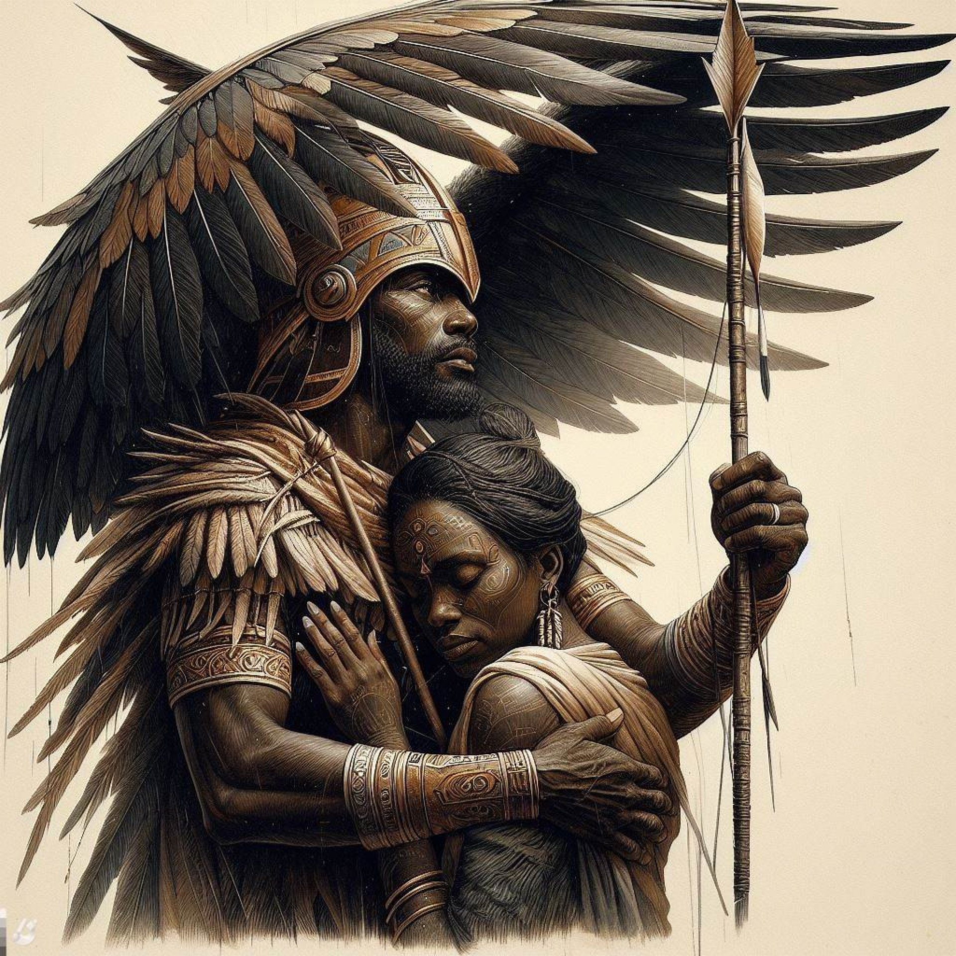 Guardian's Vow: Under Divine Canopy Digital Art - Natali Shavr