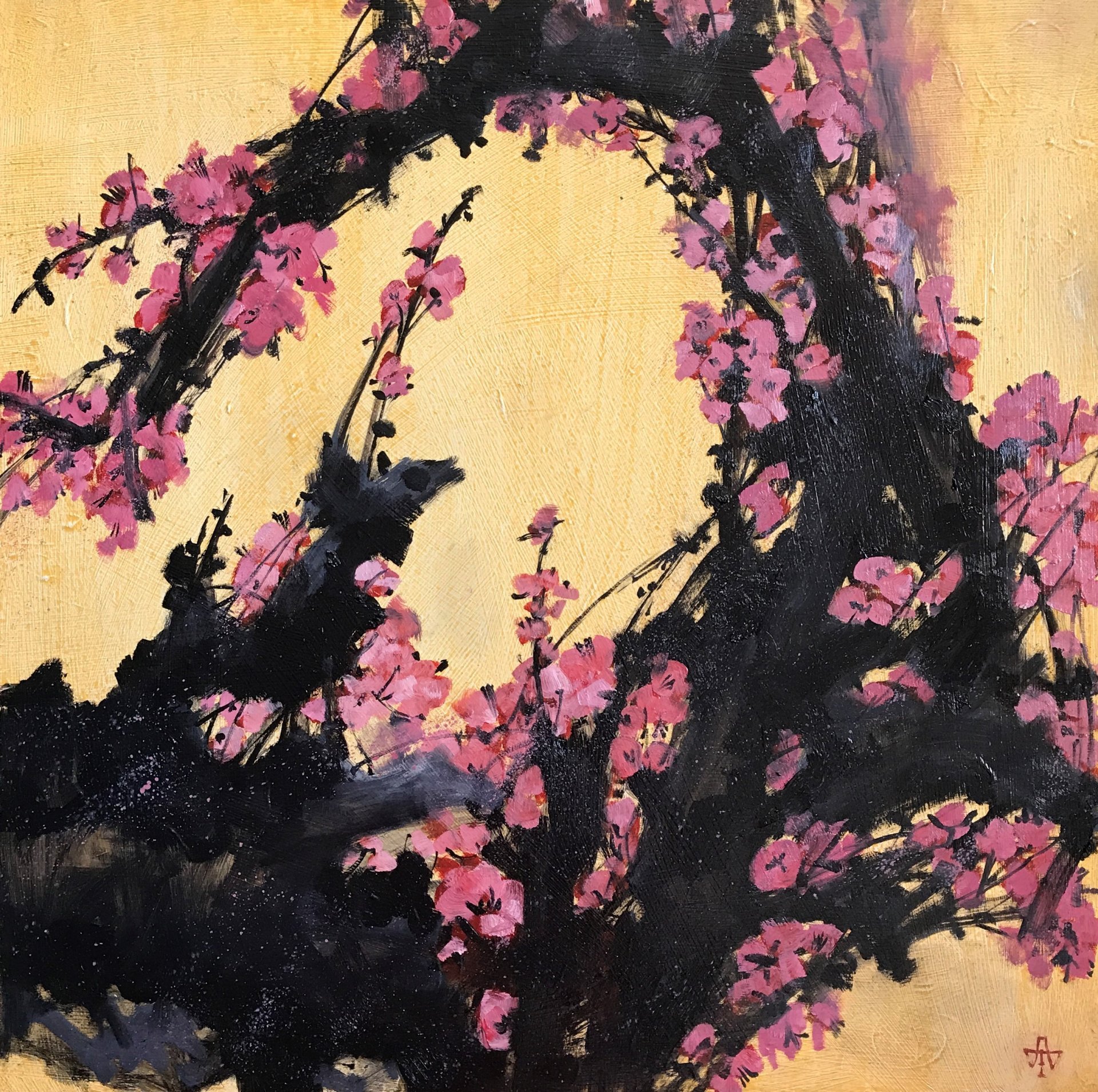 SAKURA Painting by Anastasia Terskih - Jose Art Gallery
