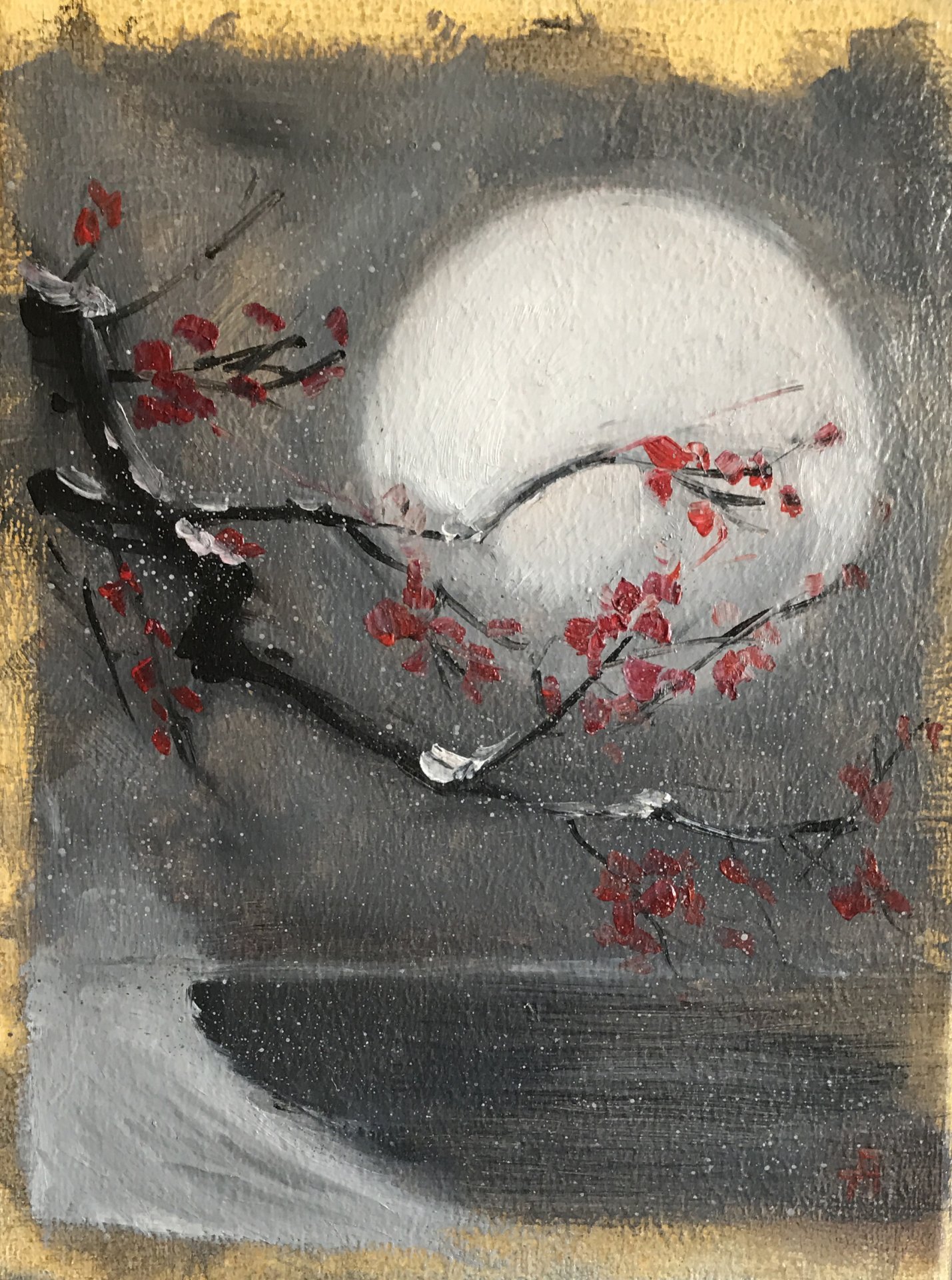 'MOON' TSUKI Painting by Anastasia Terskih