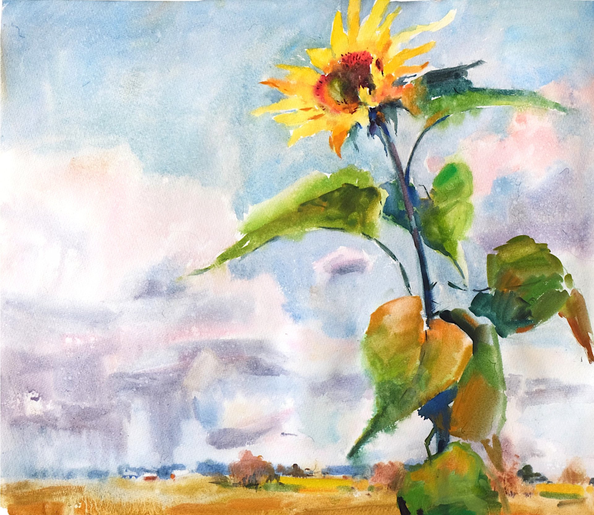 To the sun Drawing - Hanna Lukaniuk - Jose Art Gallery