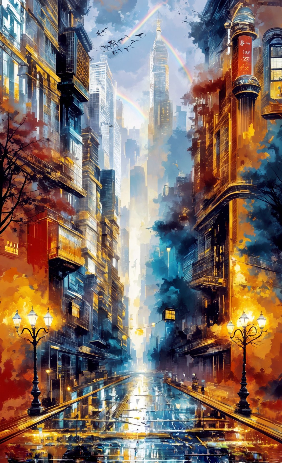 Contrastes de la ciudad: reflejo del tiempo Arte digital - Egor Turovec