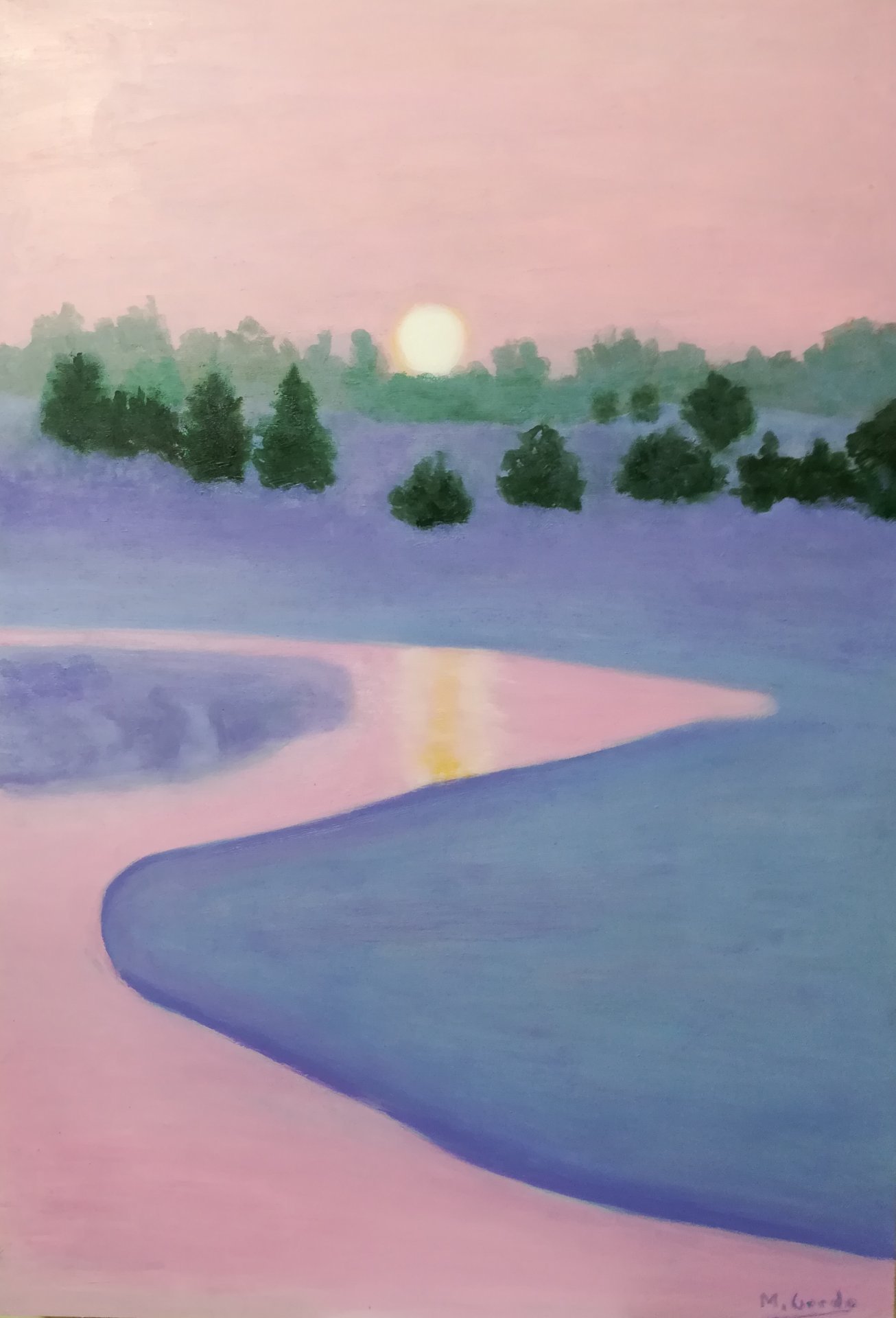 Polar Aurora: Cold Journey Painting by Mercedes Gordo