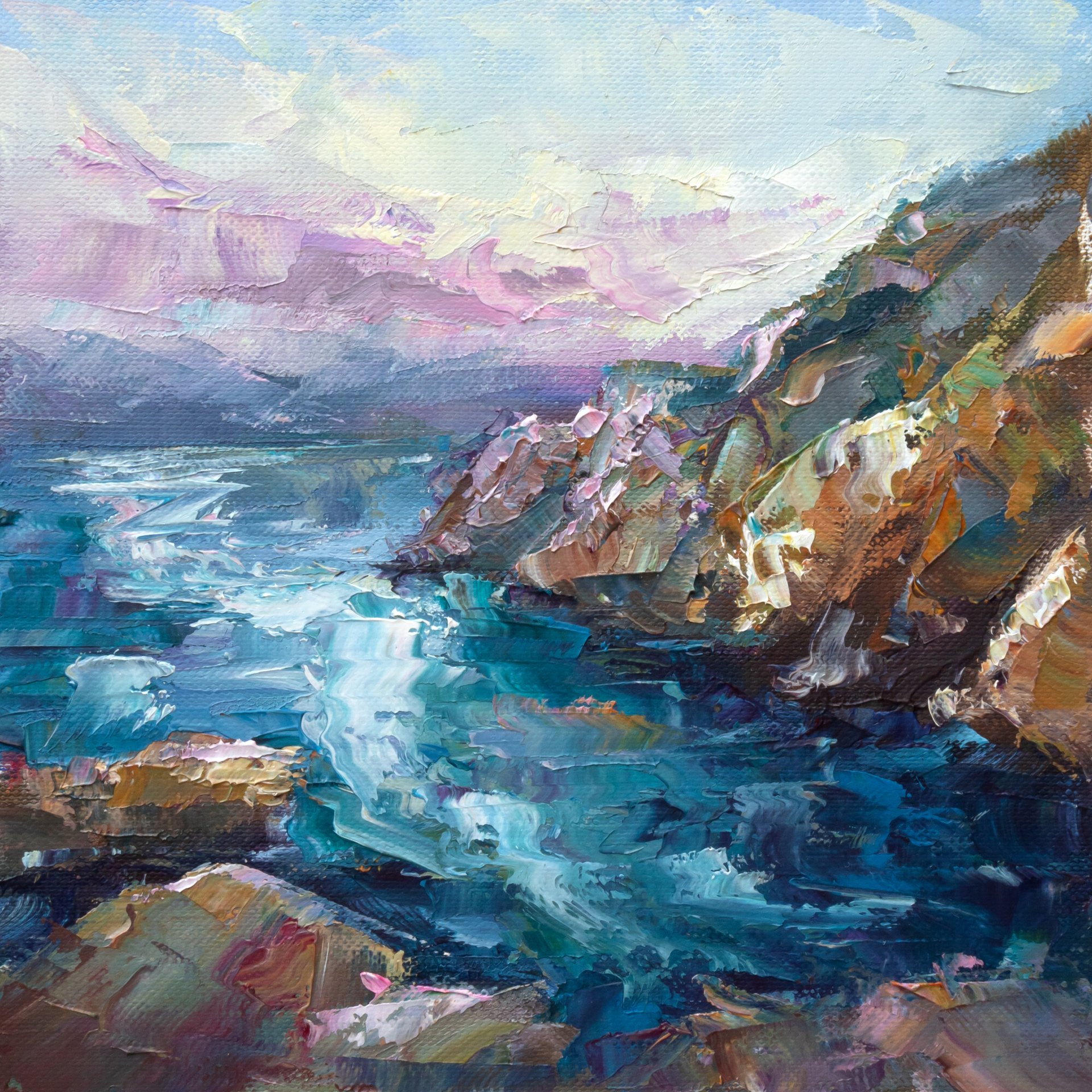 Hidden Bay Painting by Adrienn Pécsek - Jose Art Gallery