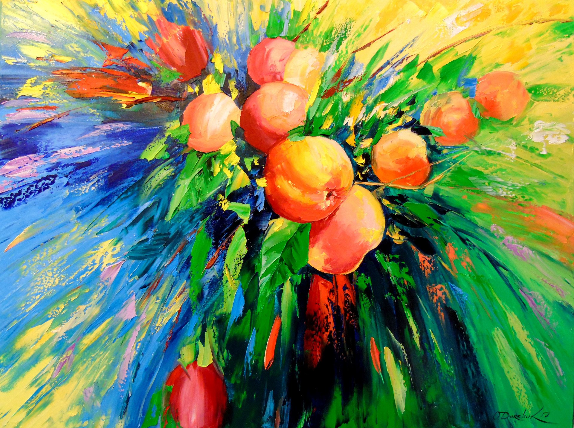 Ripe apples Painting by Olha Darchuk - Jose Art Gallery