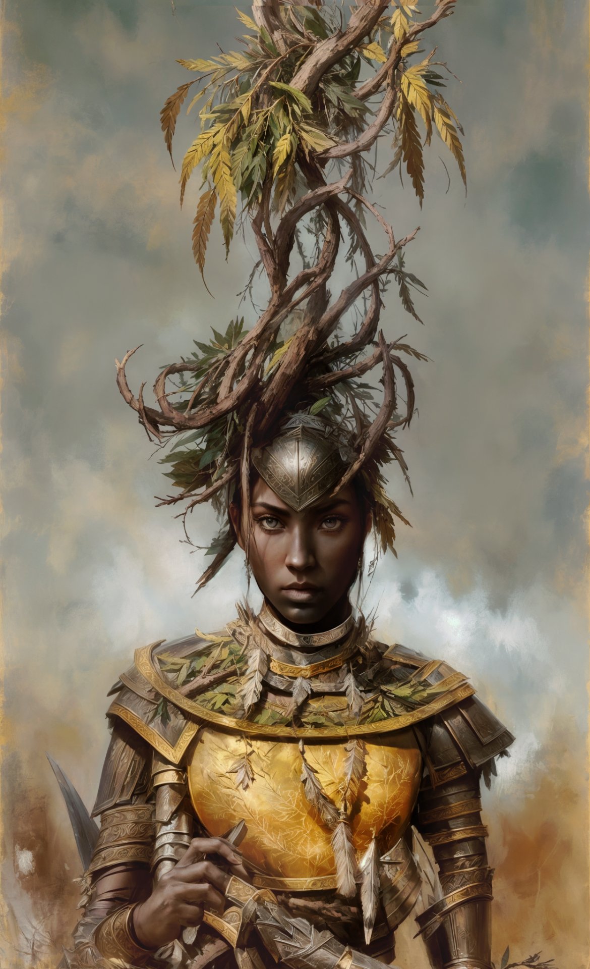 African Beauty: Portrait and Magic Painting by Egor Turovec