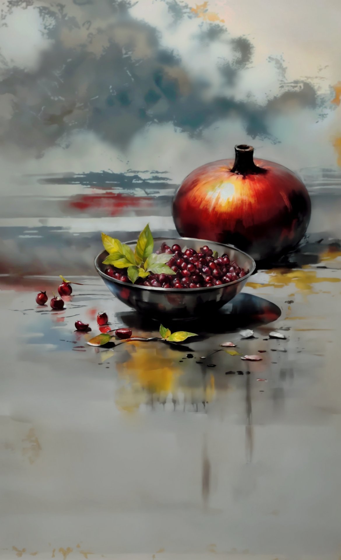 Ripe pomegranate Digital Art - Egor Turovec