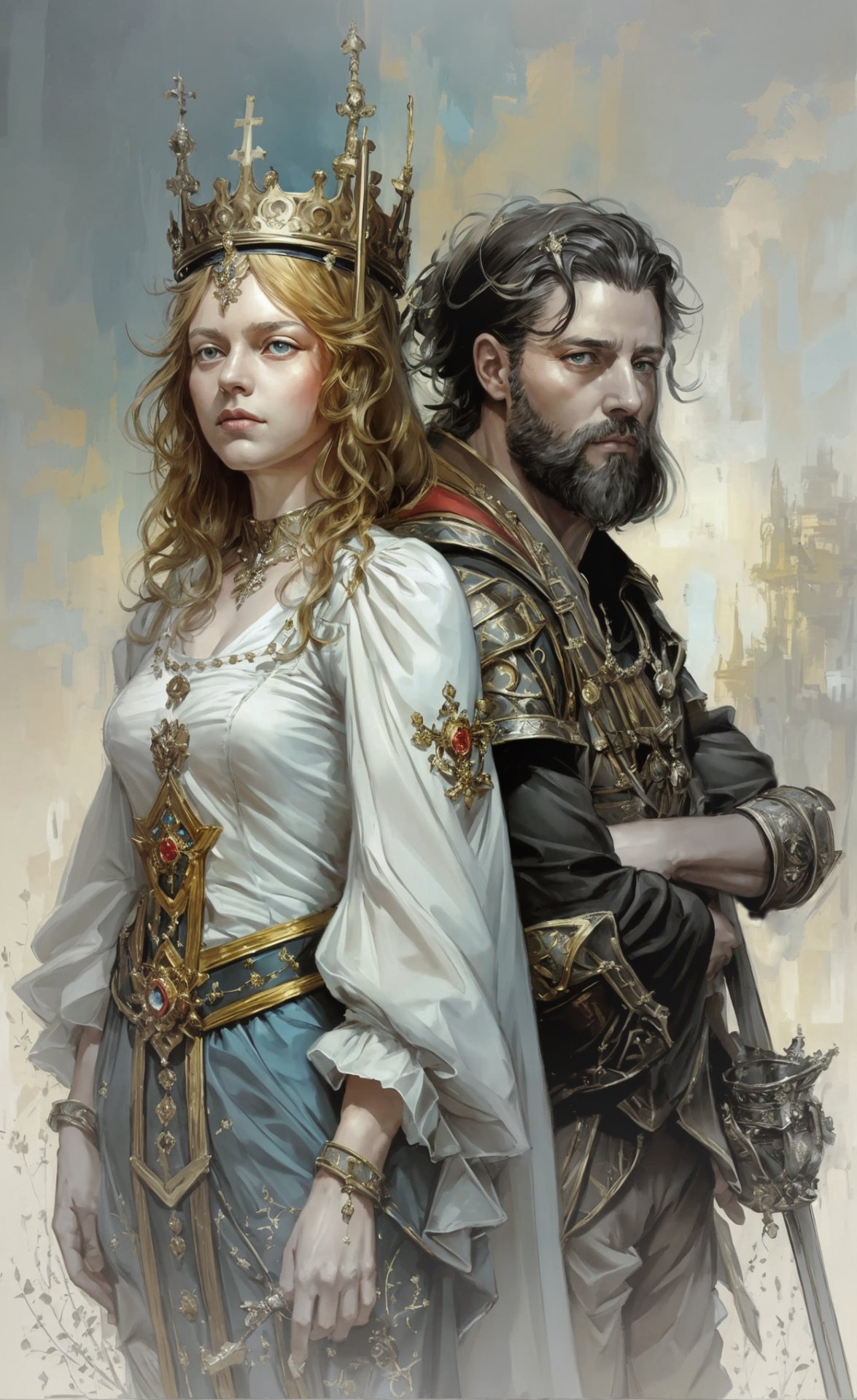 King and young princess Digital Art - Egor Turovec