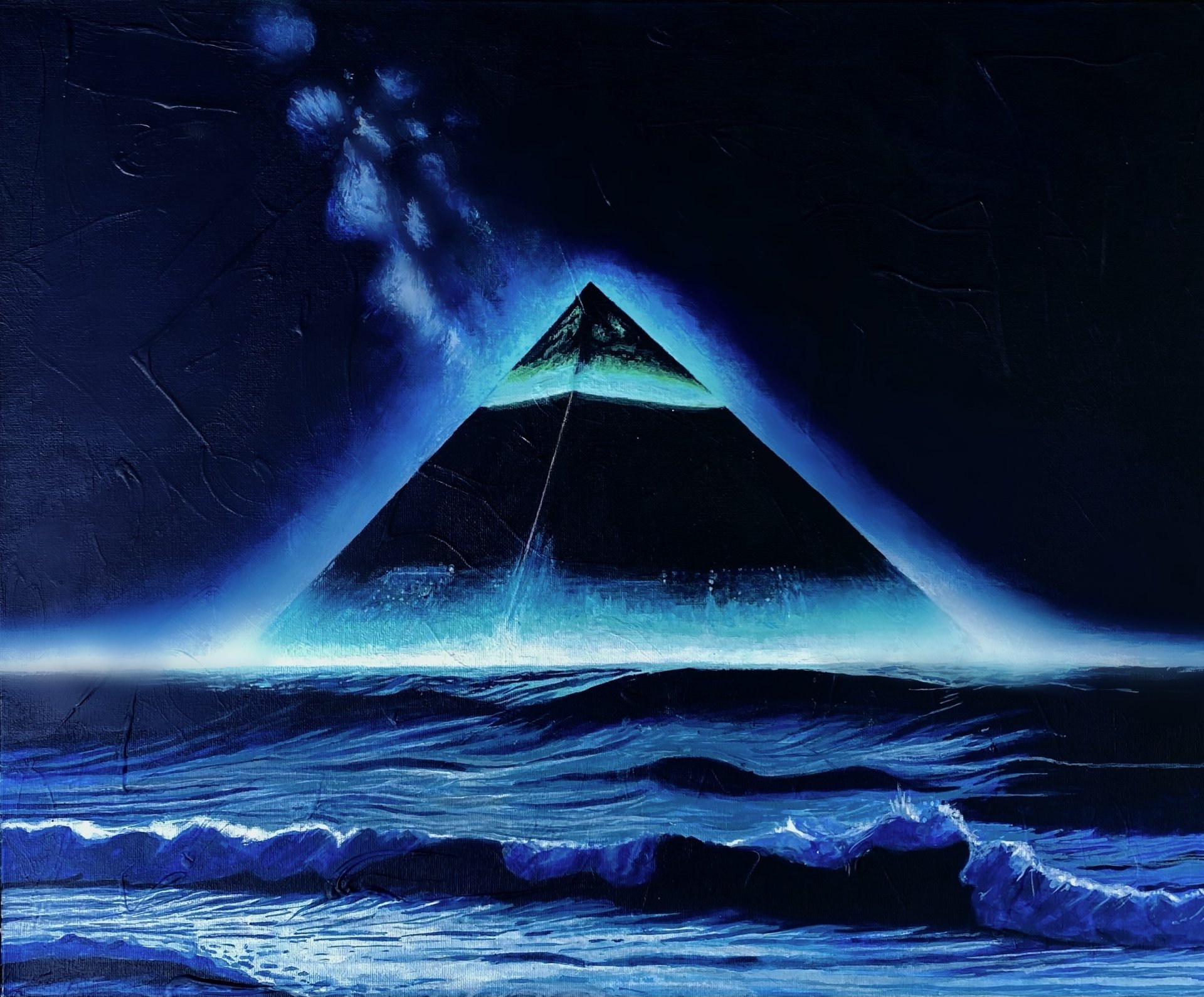 Great pyramid of Nephren-ka Painting by Mistyka
