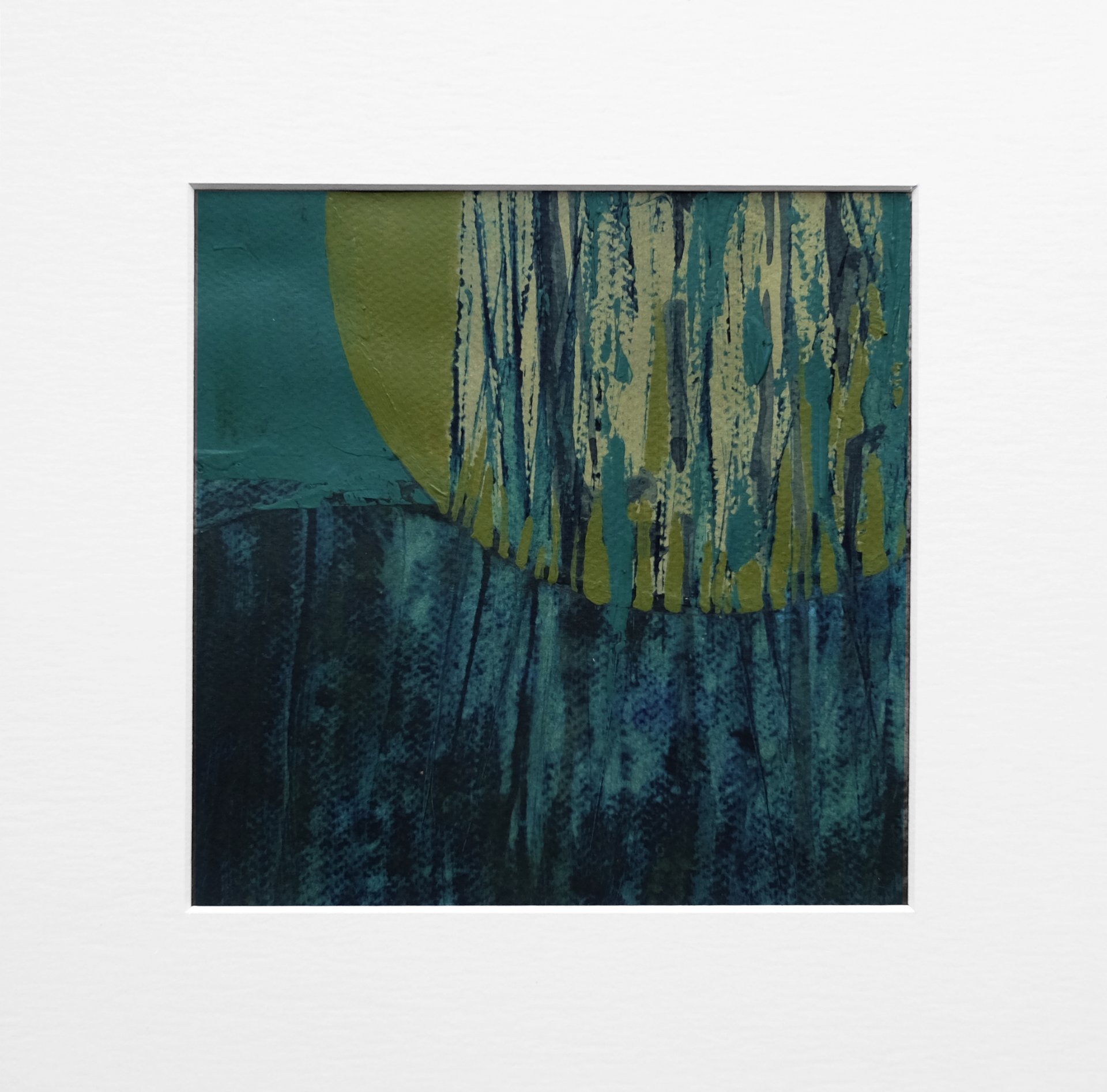 Dynamic Teal Expression: Modern Artwork Painting by Ela Szczepaniak