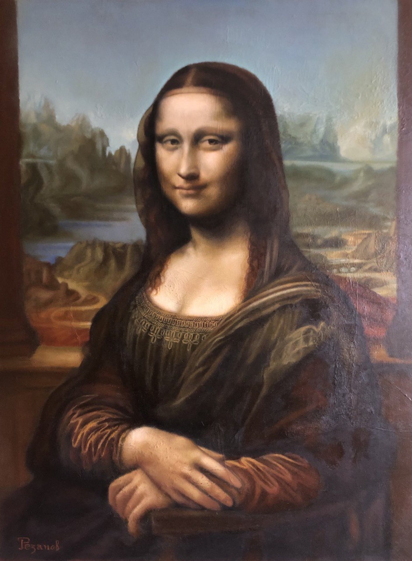 Portrait of Lisa del Giocondo Painting by Alexandr Rezanov